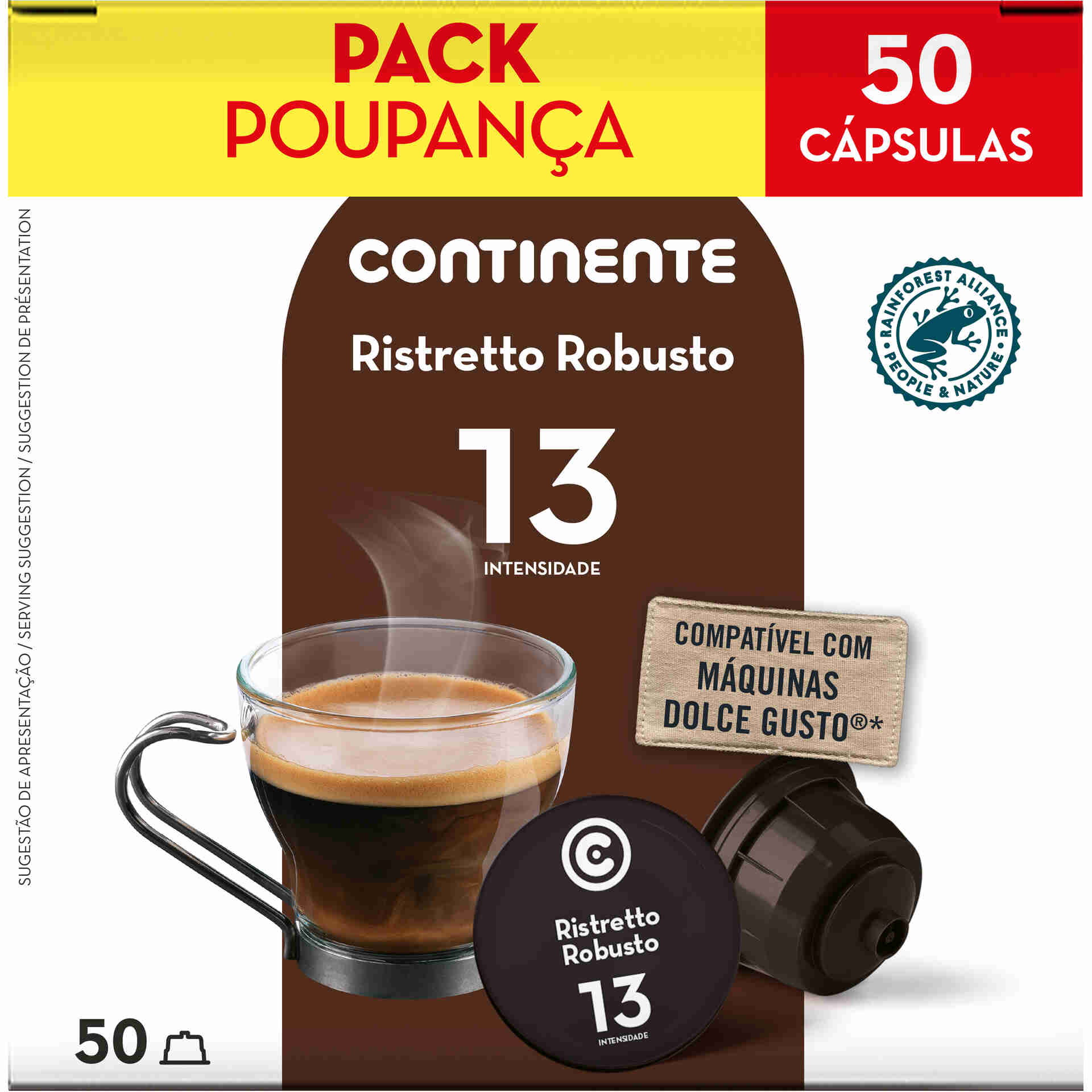 Cápsulas de Café Ristretto Robusto Int 13 Pack Poupança Continente ...