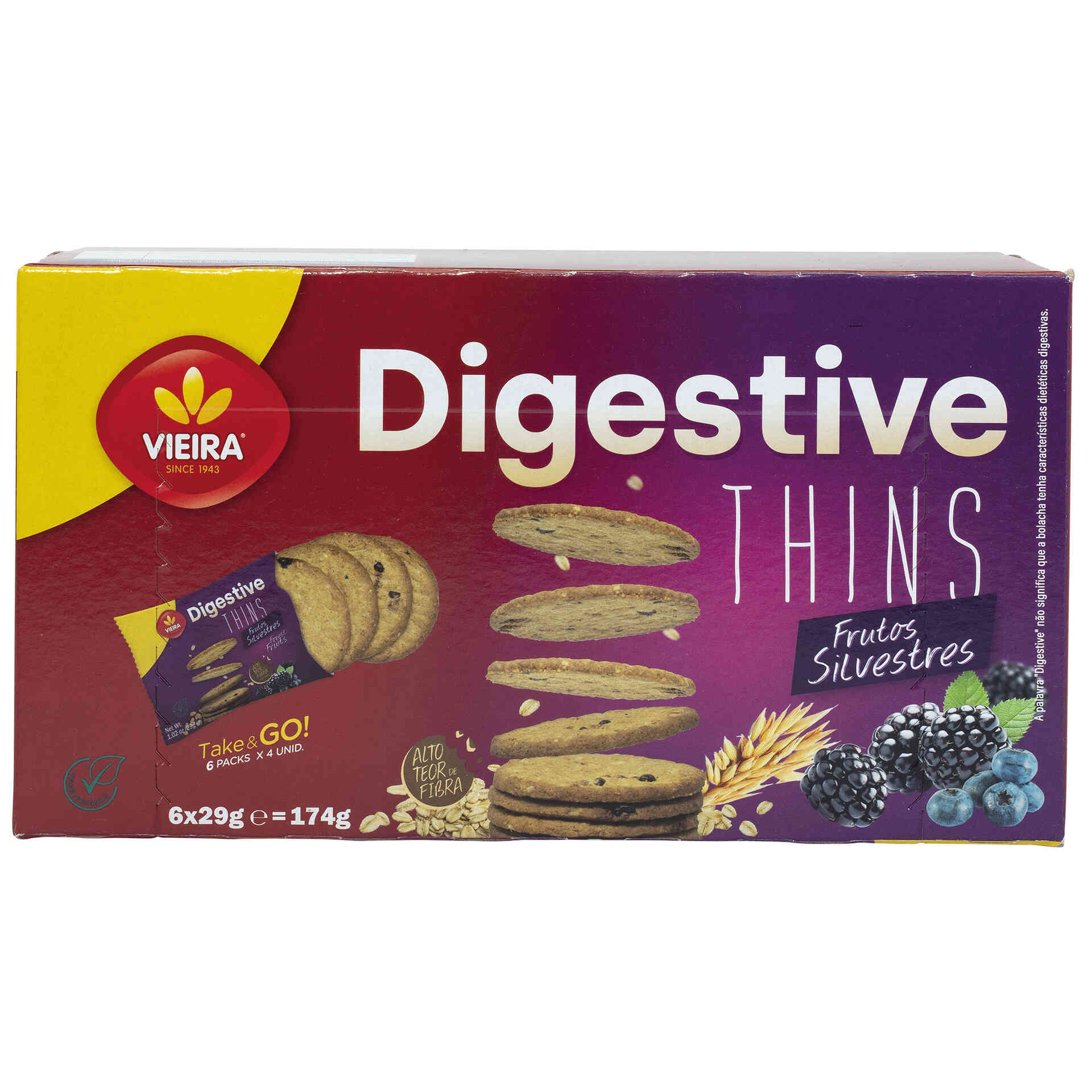 Bolachas Digestivas Thins de Frutos Silvestres emb. 174 gr (6 un ...
