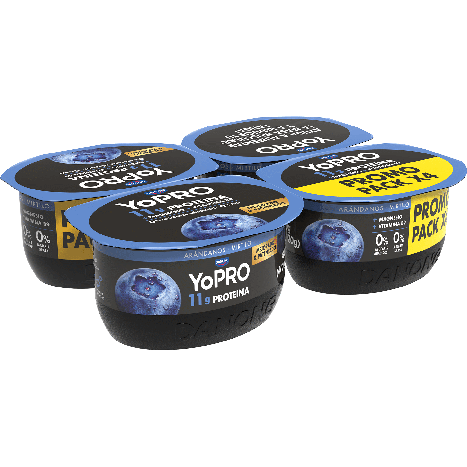 Iogurte Proteína Mirtilo Yopro Danone - emb. 480 gr (4 un) | Continente ...