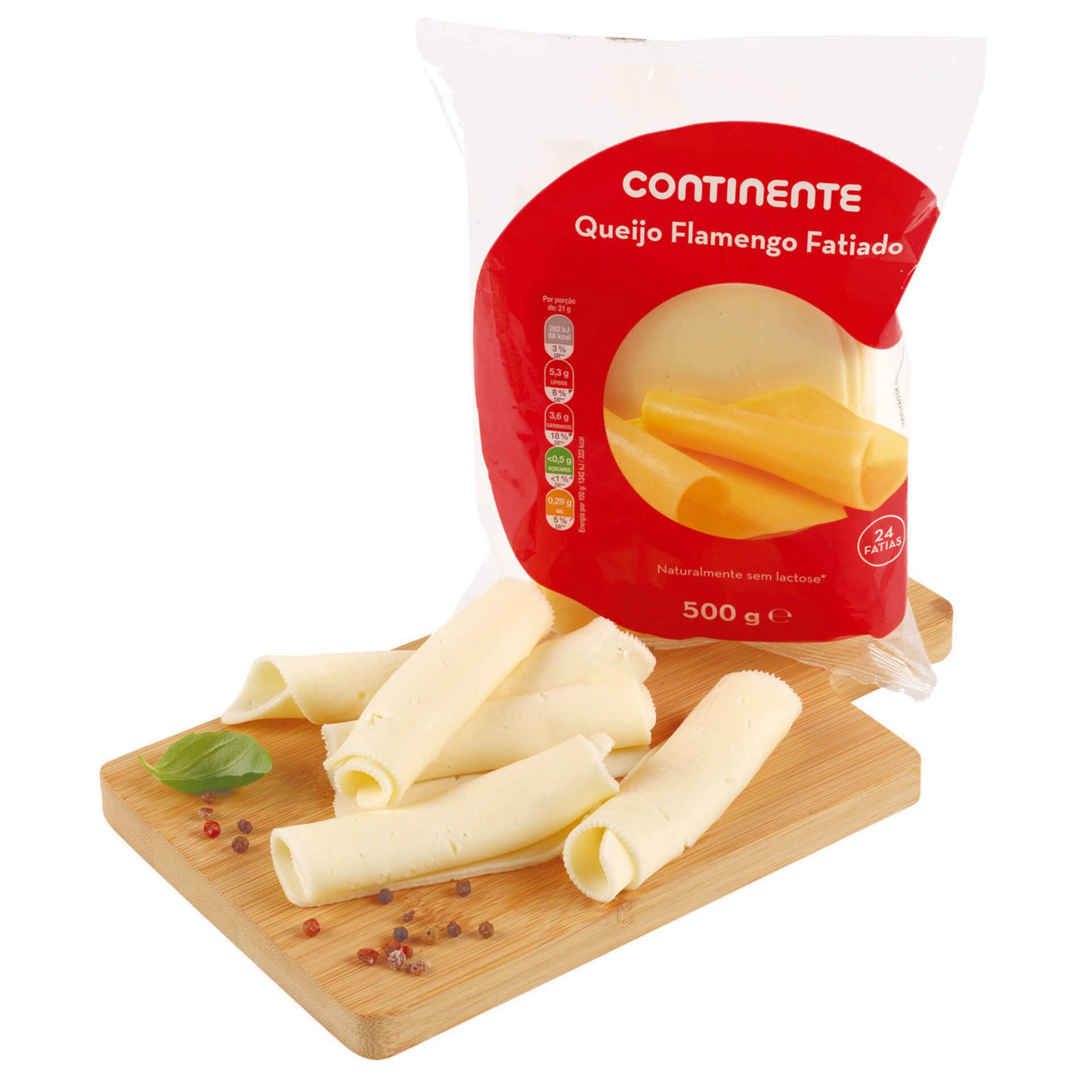 Queijo Flamengo Fatiado Continente - emb. 500 gr | Continente Online