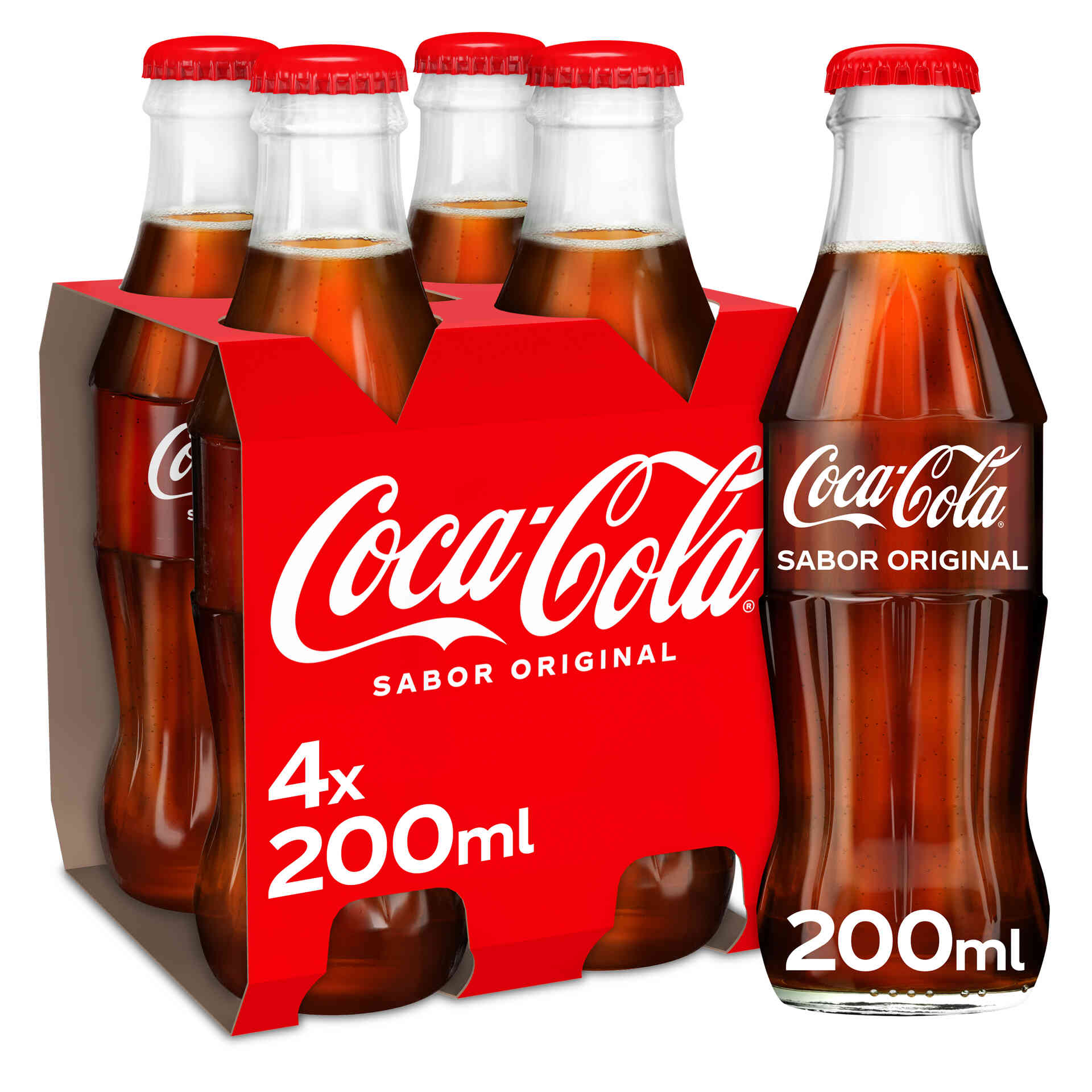Refrigerante com Gás Cola Coca-Cola - emb. 4 x 20 cl | Continente Online