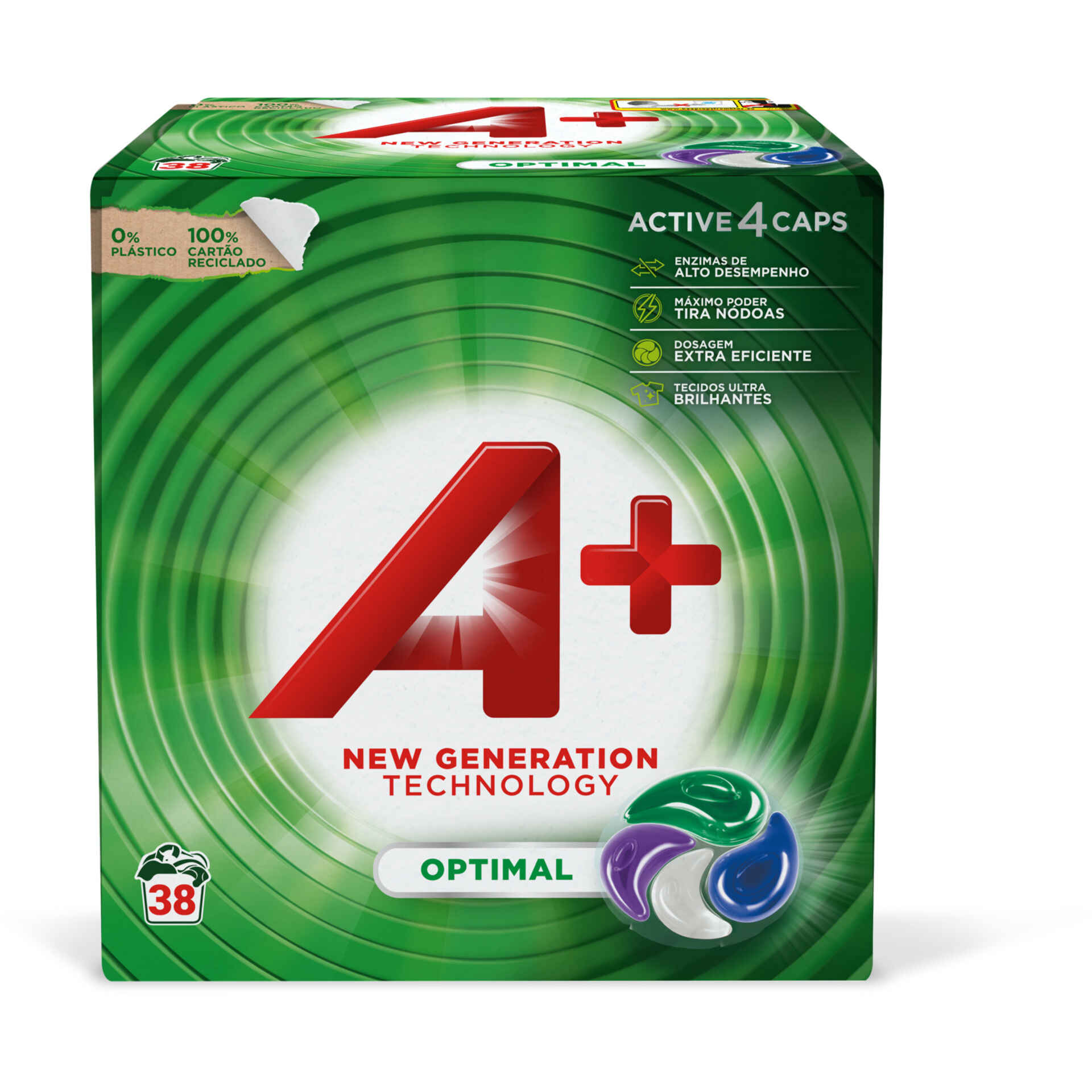 Detergente Máquina Roupa Cápsulas Optimal A+ | Continente Online