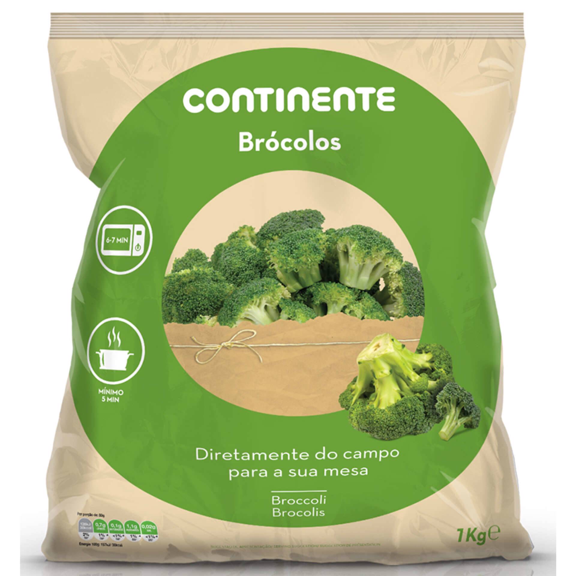 Brócolos Continente - emb. 1 kg | Continente Online