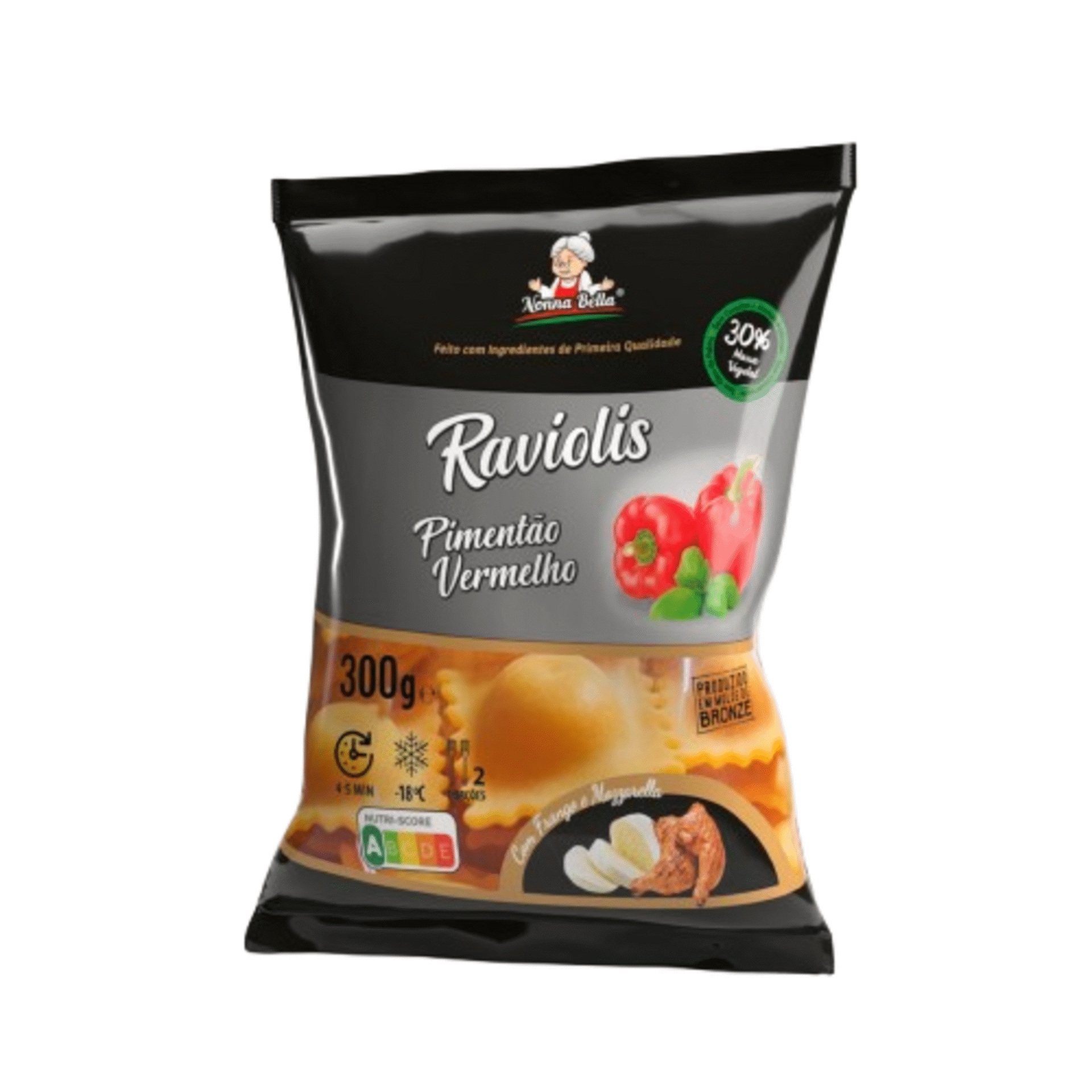 Ravioli Pimento com Frango e Mozzarella Nonna Bella - emb. 300 gr ...