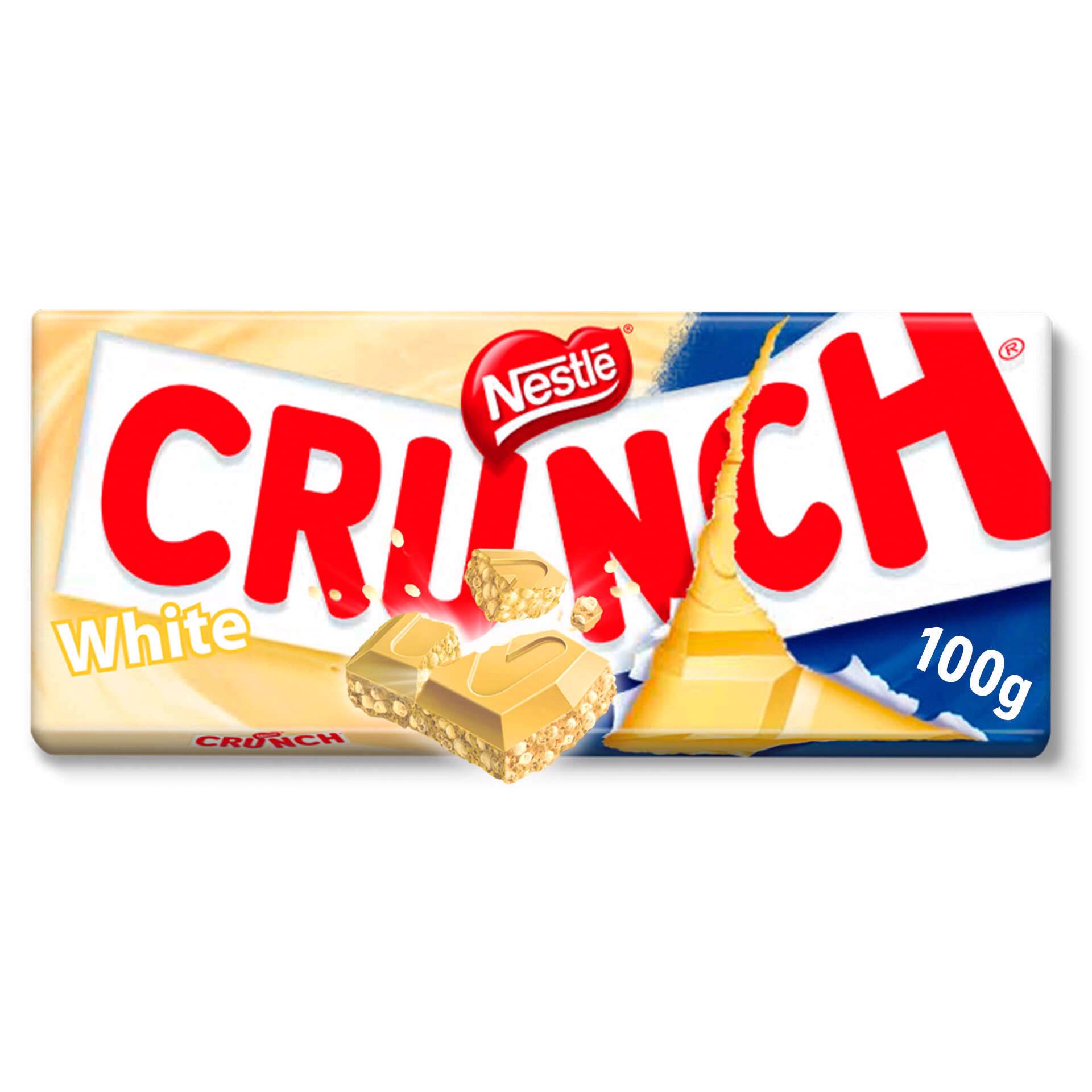 Tablete de Chocolate Branco Crunch - emb. 100 gr | Continente Online