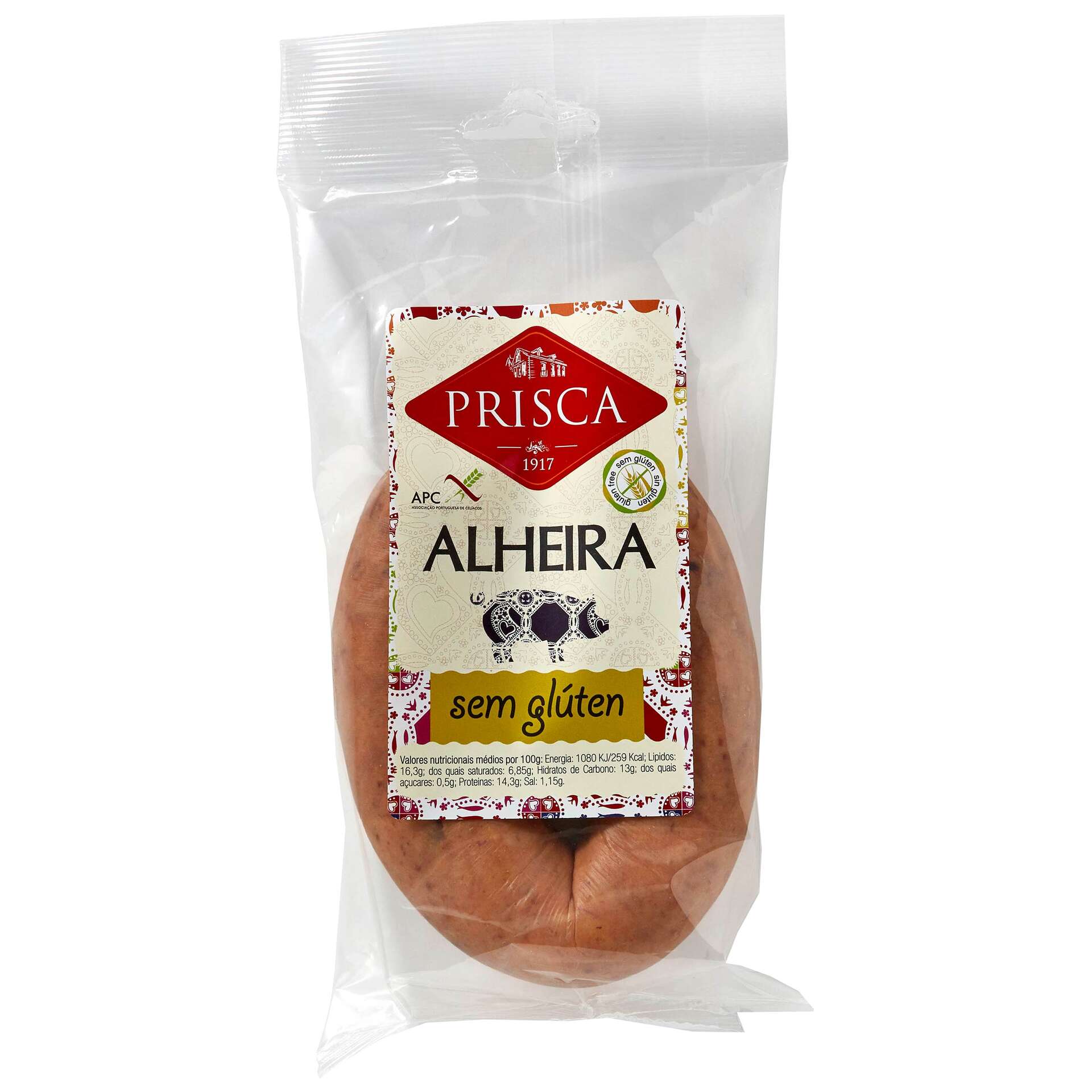 Alheira Tradicional sem Glúten Prisca - emb. 180 gr | Continente Online