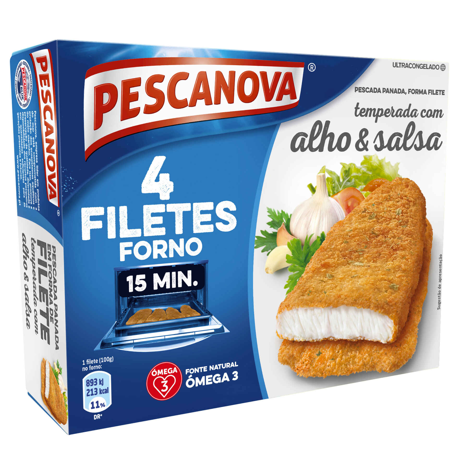 Filete Pescada Panado com Alho e Salsa emb. 400 gr (4 un) - Pescanova ...