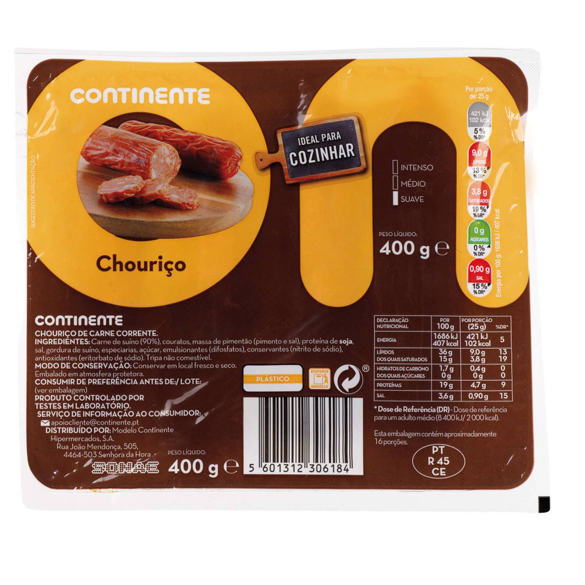 Chouriço Corrente Continente | Continente Online