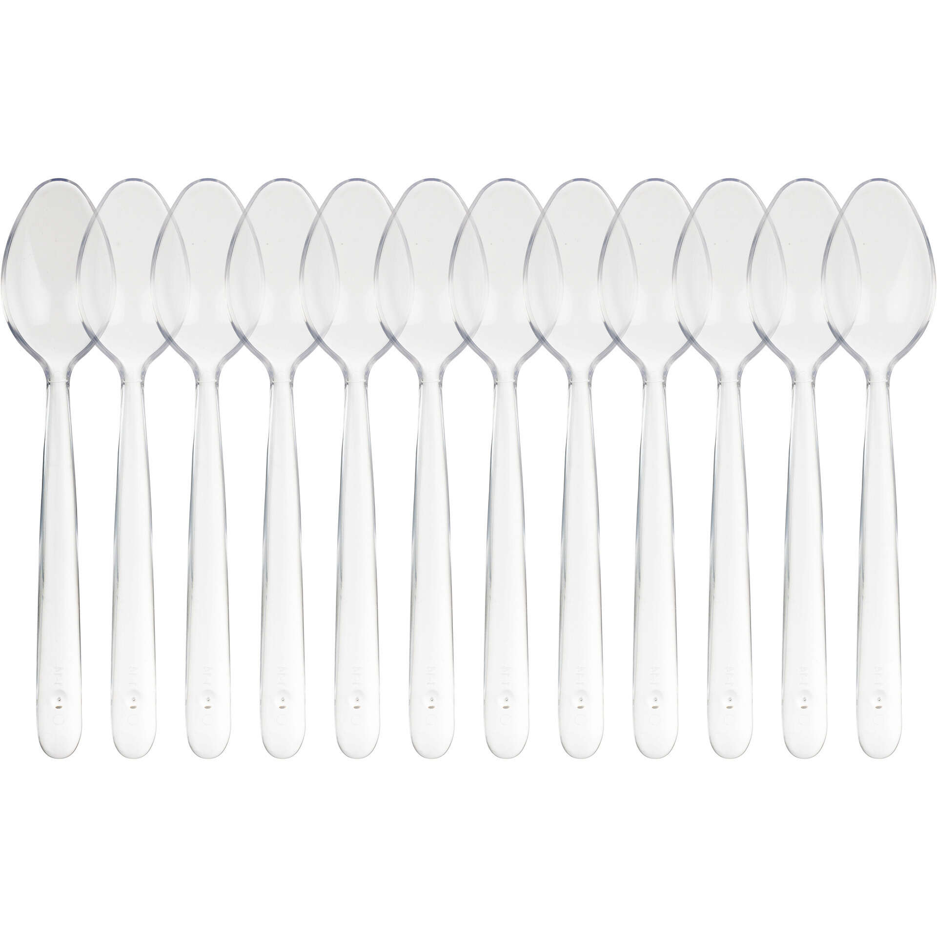 Conjunto 12 Colheres Reutilizáveis Transparente Kasa - 1 un ...