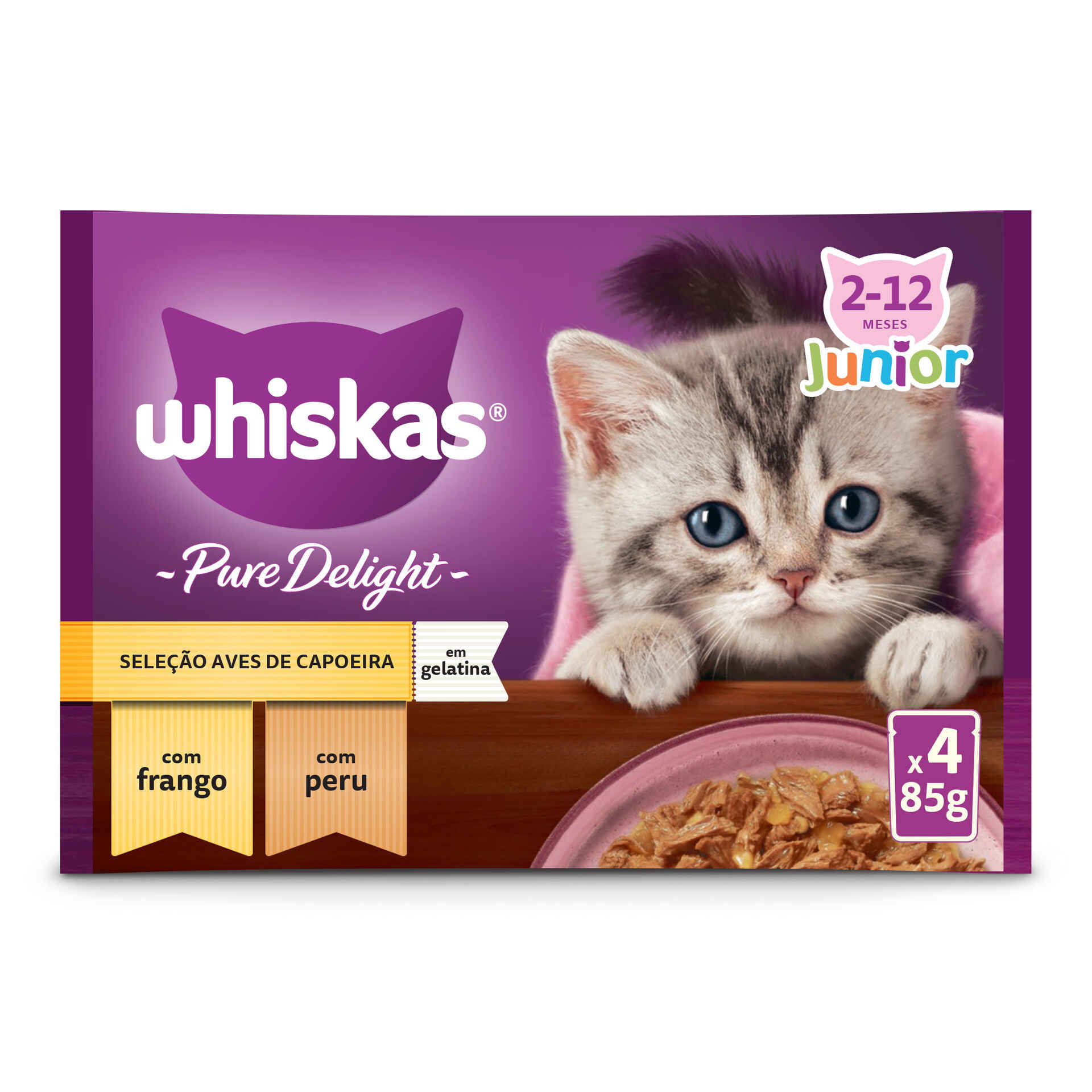 Comida Húmida para Gato Júnior Whiskas Pure Delight | Continente Online
