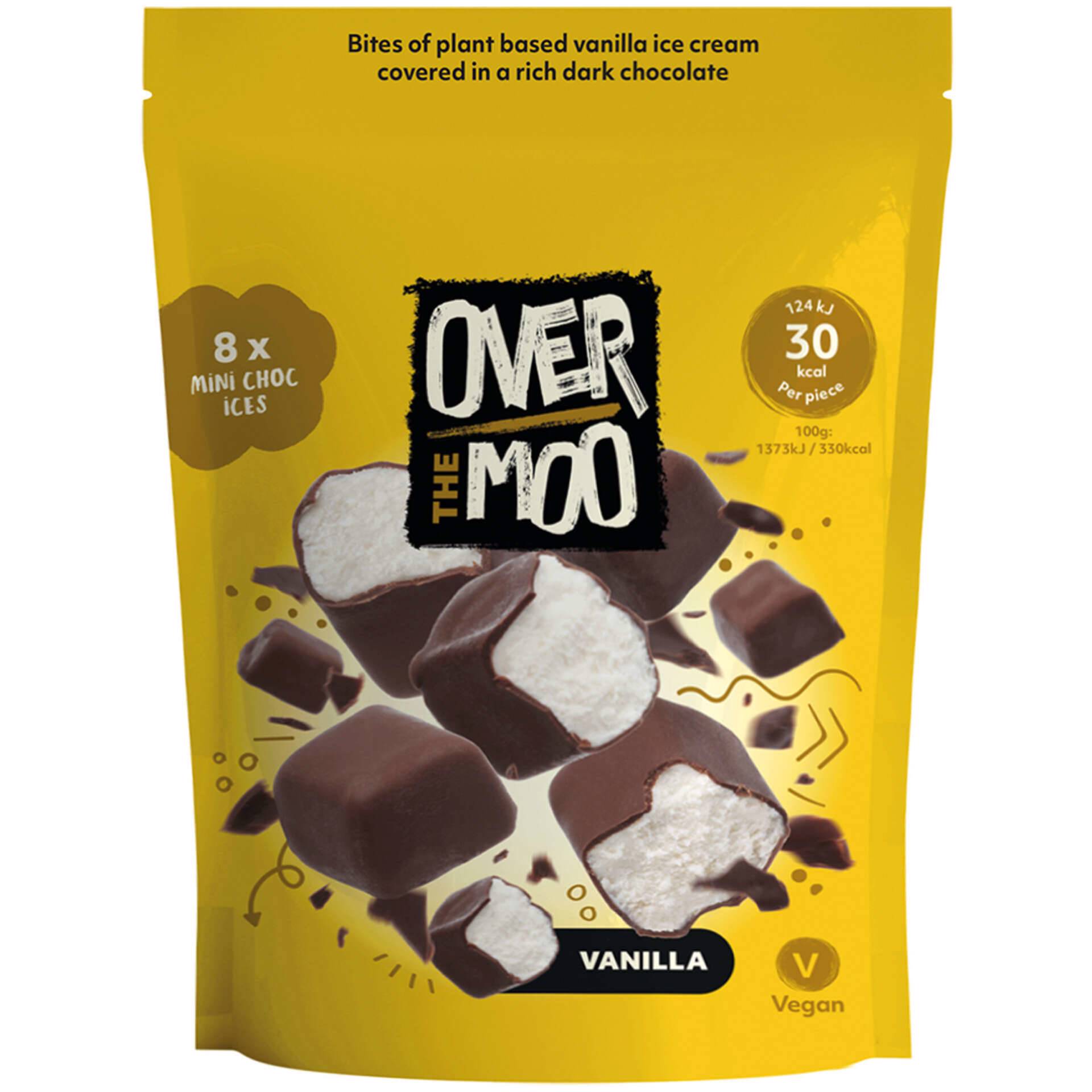 Gelado Bombom Chocolate Negro e Baunilha Vegan Over the Moo - emb. 60 ...