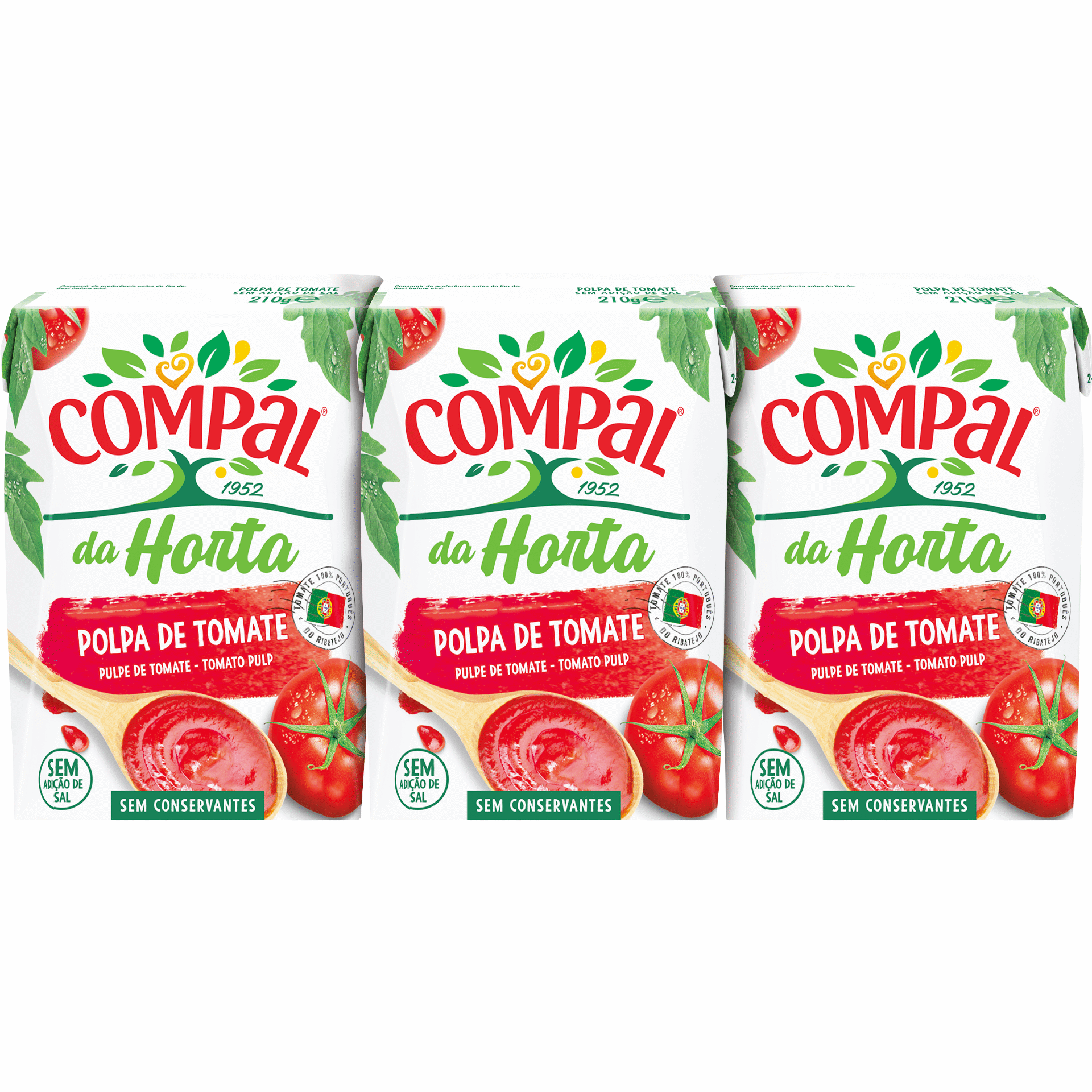 Polpa de Tomate Compal da Horta - emb. 3 x 210 gr | Continente Online