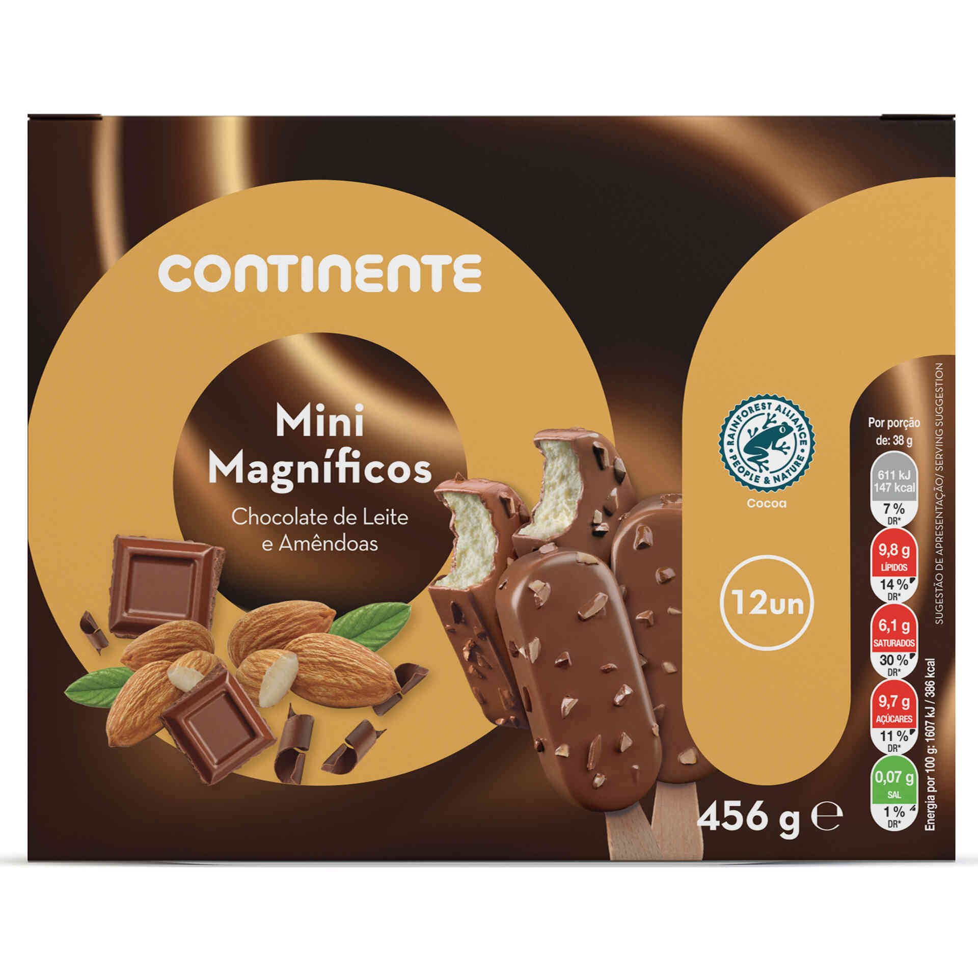Gelado Mini Magníficos Amêndoa Continente | Continente Online