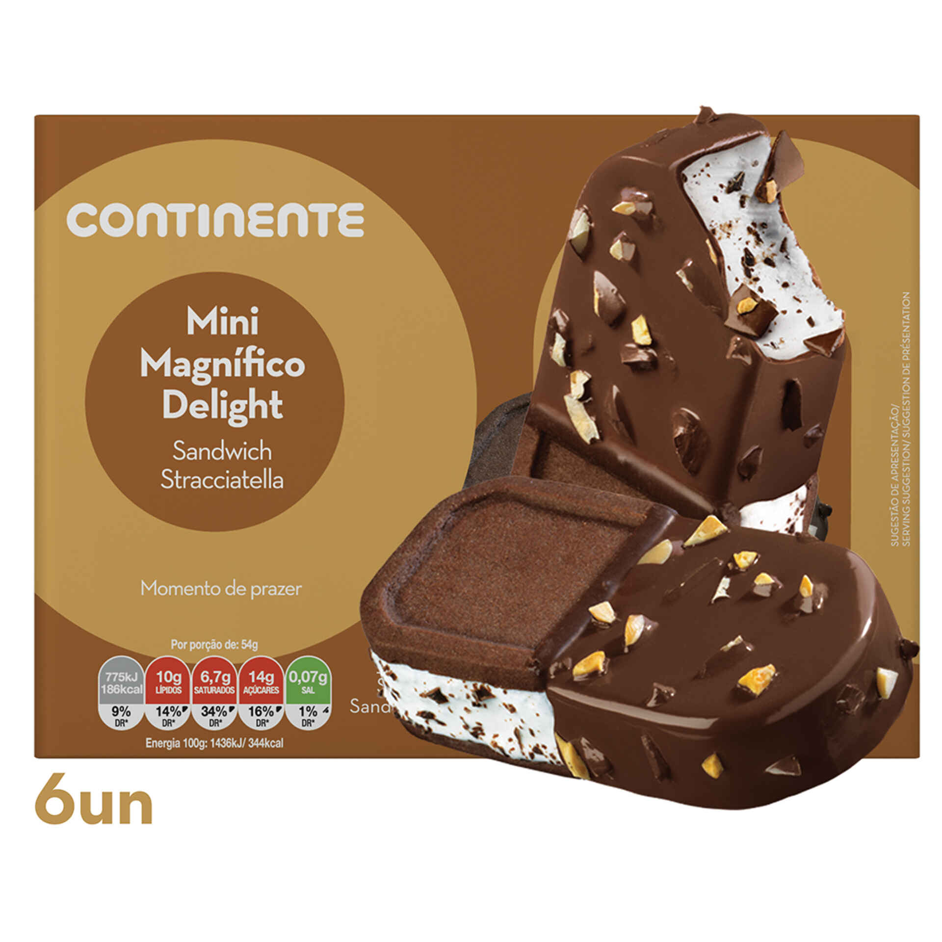 Gelado Mini Sandwich Continente - emb. 510 ml (6 un) | Continente Online