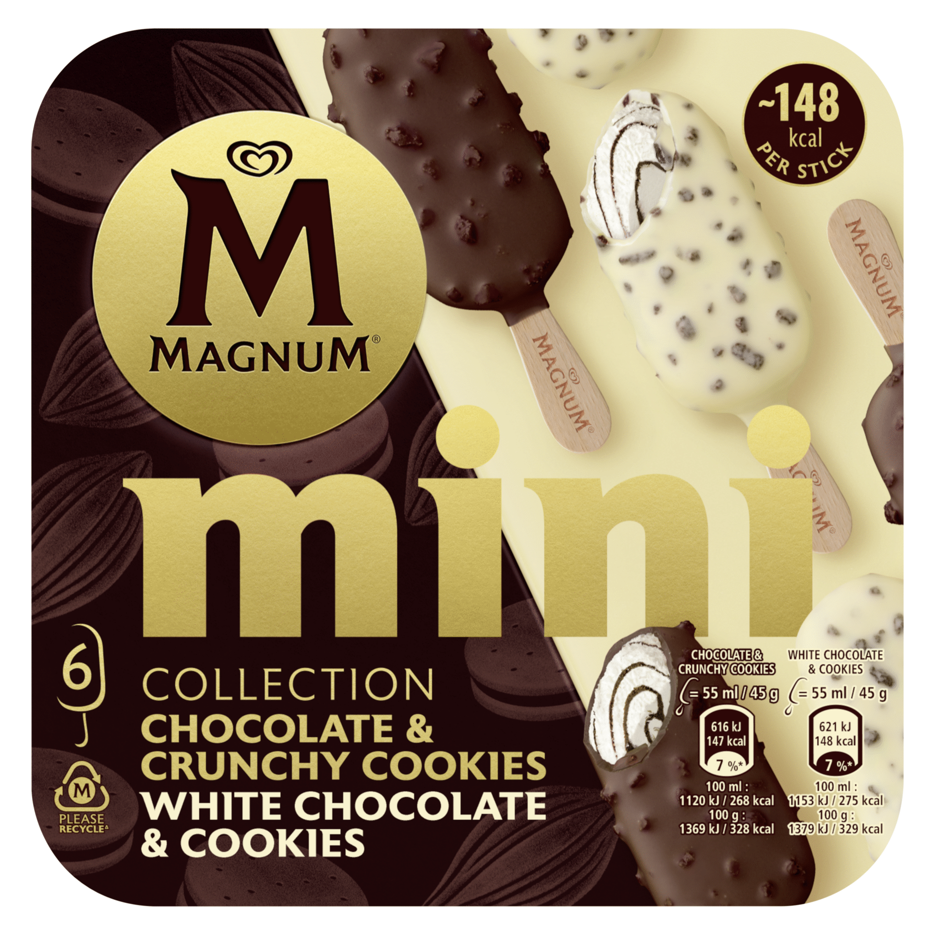 Gelado Mini Chocolate e Cookies Magnum | Continente Online