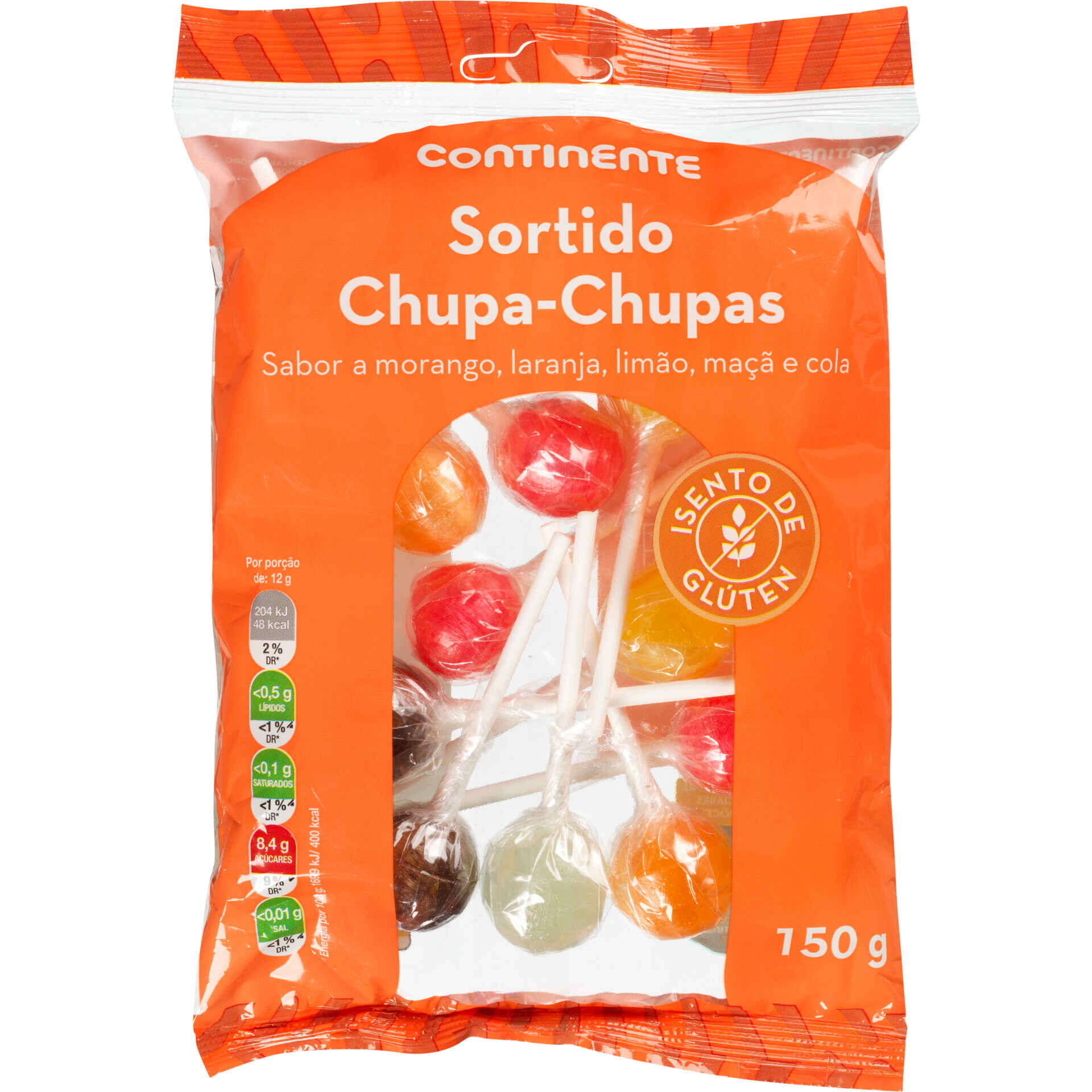 Chupas Sortido sem Glúten Continente - emb. 150 gr | Continente Online