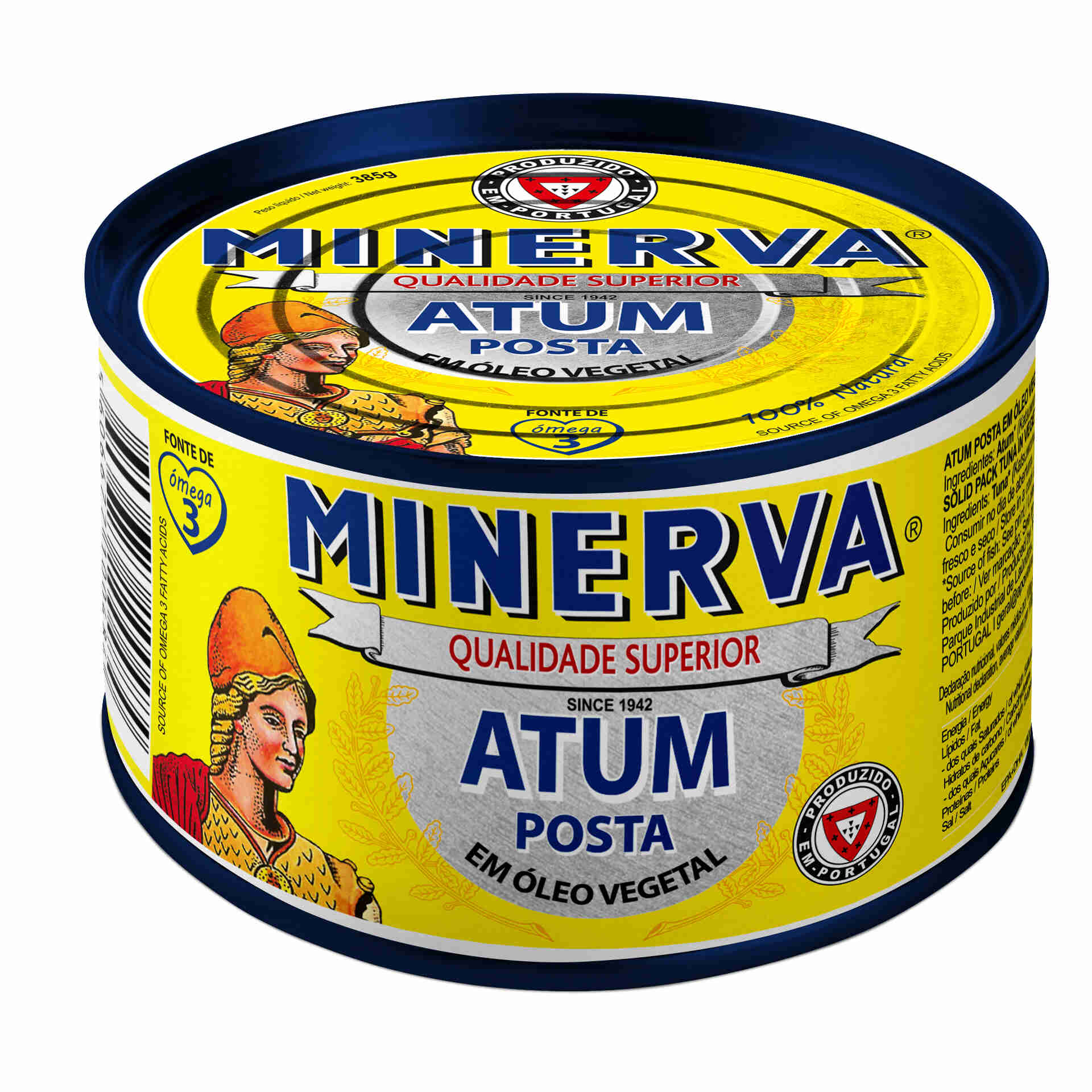 Atum Posta em Óleo Minerva - emb. 385 gr (peso escorrido 250 gr ...