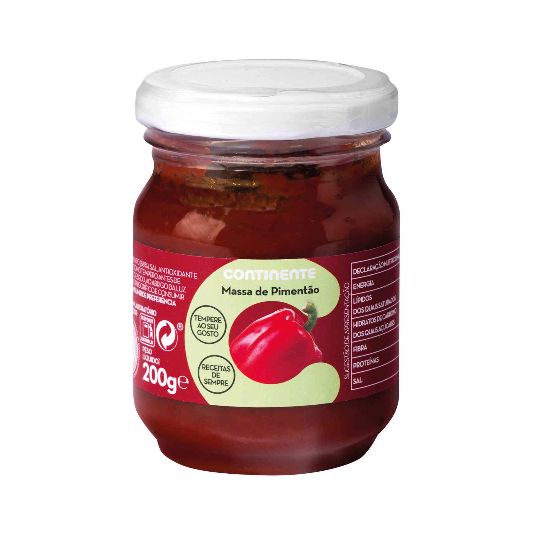 Massa de Pimentão sem Glúten Continente - emb. 200 gr | Continente Online