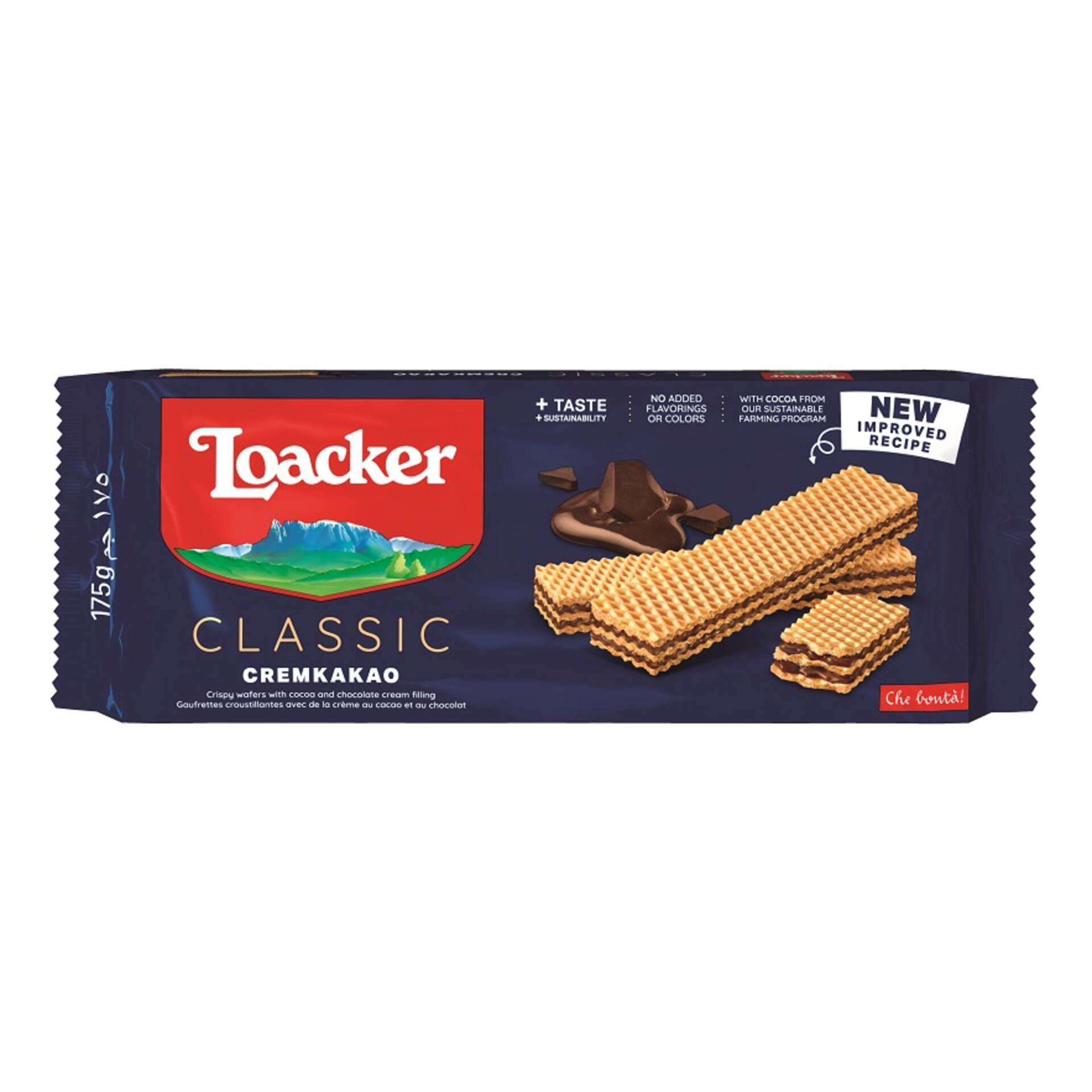 Bolachas Wafers com Recheio de Cacau Loacker | Continente Online