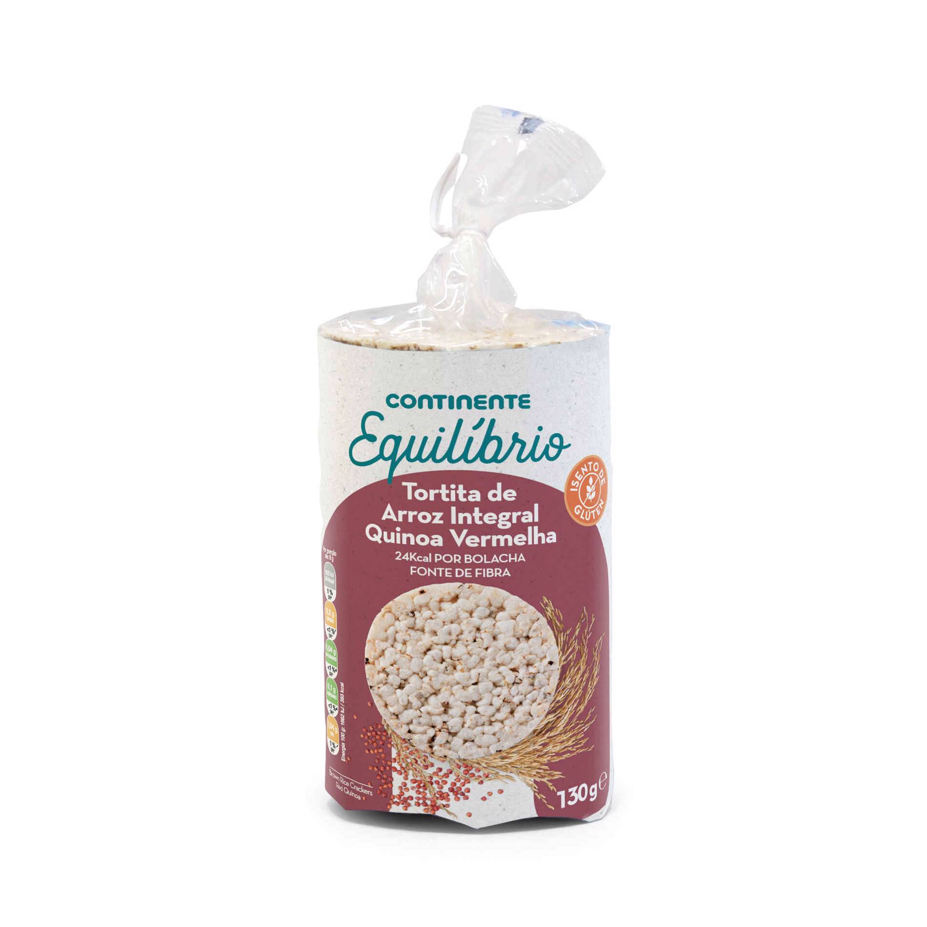 Tortitas de Arroz e Quinoa Vermelha sem Glúten Continente Equilíbrio ...