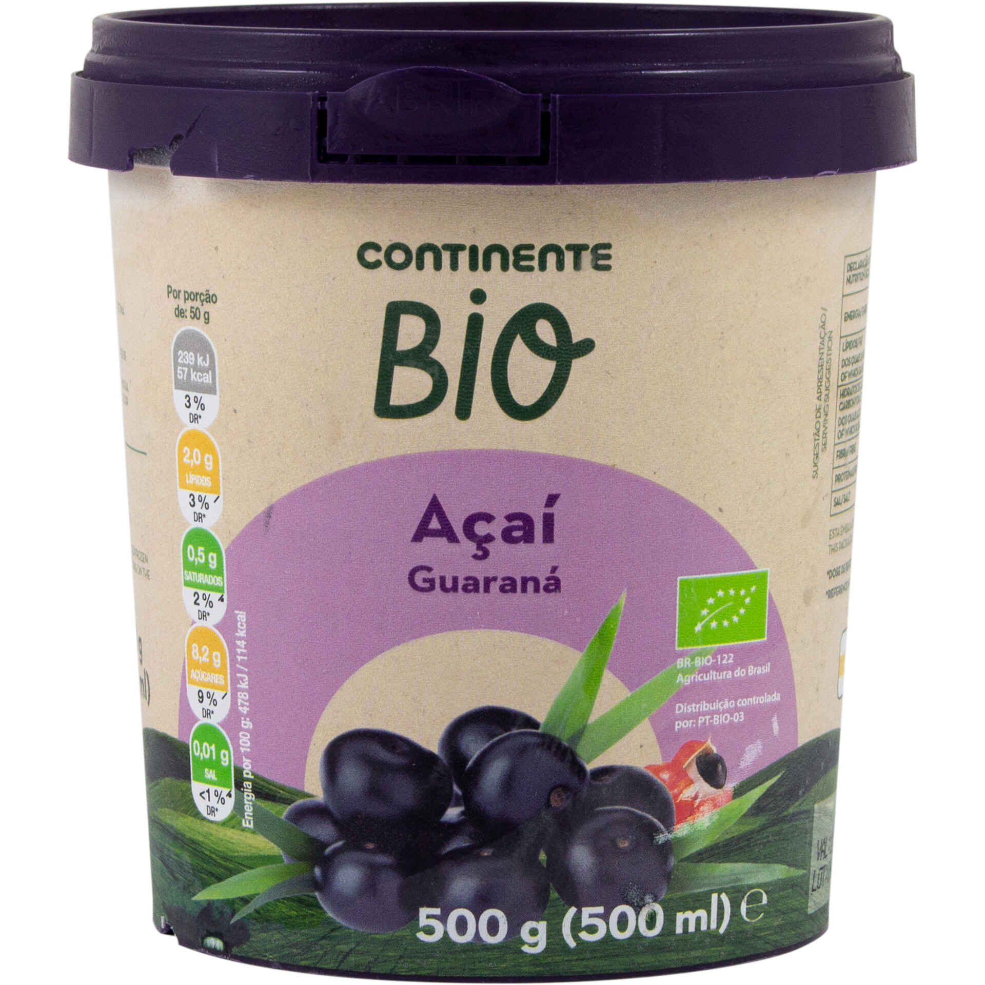 Açaí com Guaraná Biológico Continente Bio | Continente Online