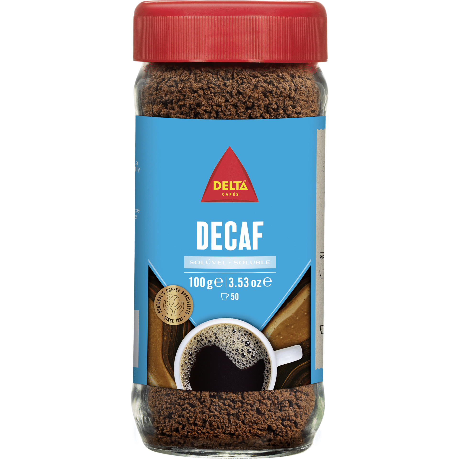 Café Solúvel Descafeinado Delta - emb. 100 gr | Continente Online