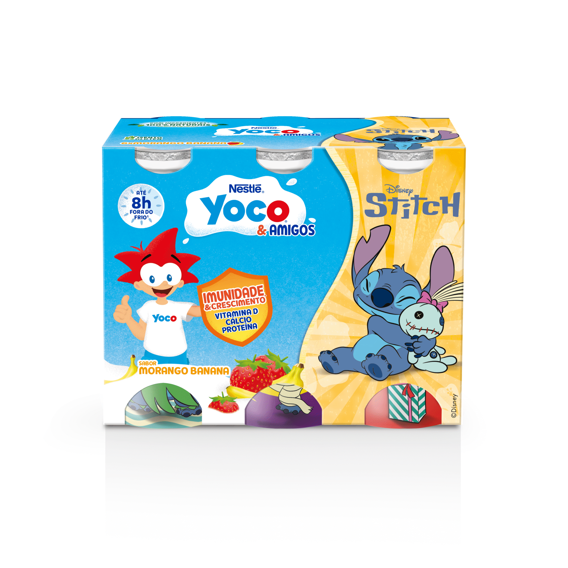 Iogurte Líquido Morango e Banana - emb. 540 gr (6 un) - Yoco ...