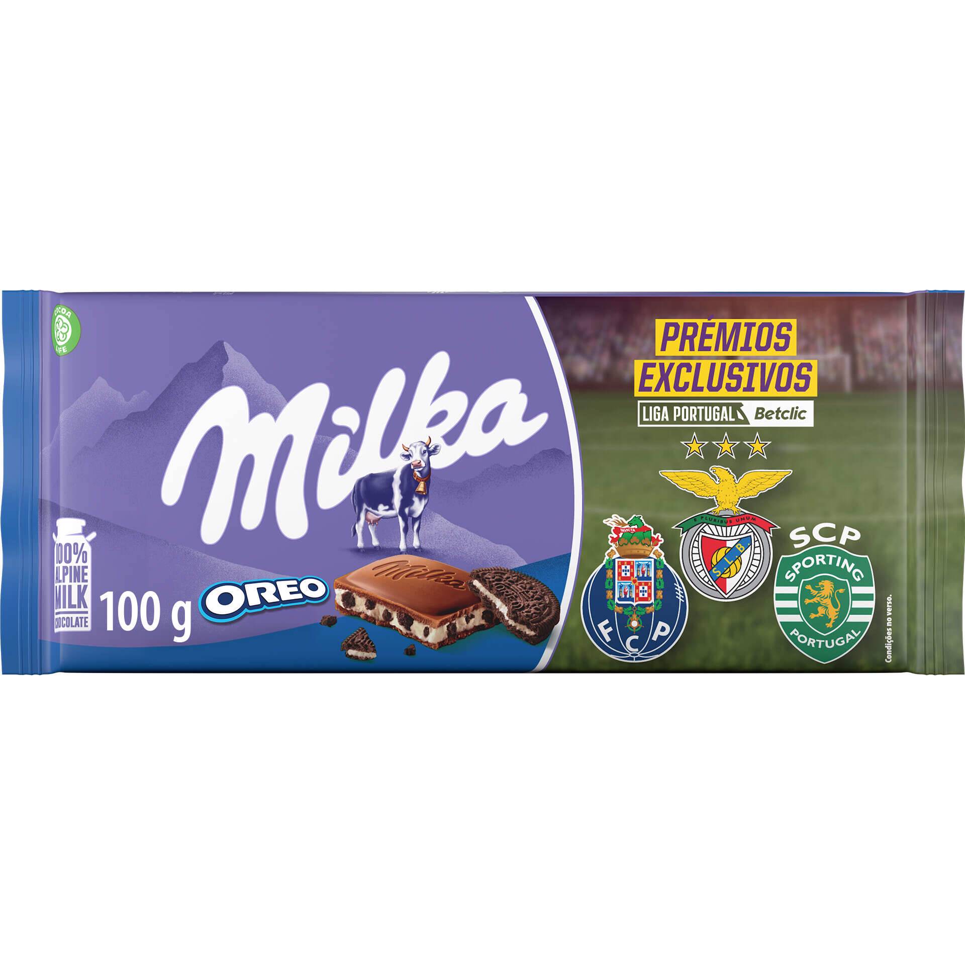 Tablete de Chocolate com Oreo Milka - emb. 100 gr | Continente Online
