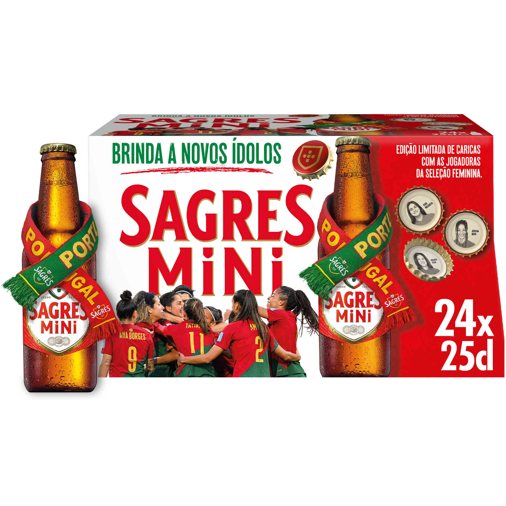 Cerveja com Álcool Mini emb. 24 x 25 cl - Sagres | Continente