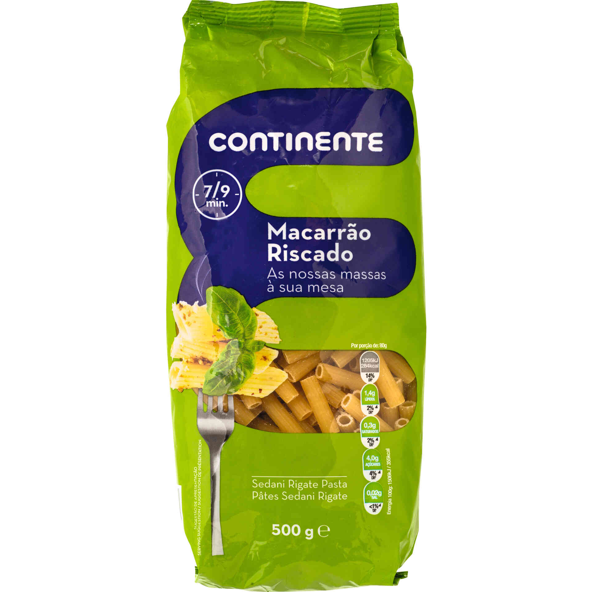 Massa Macarrão Riscado Continente | Continente Online