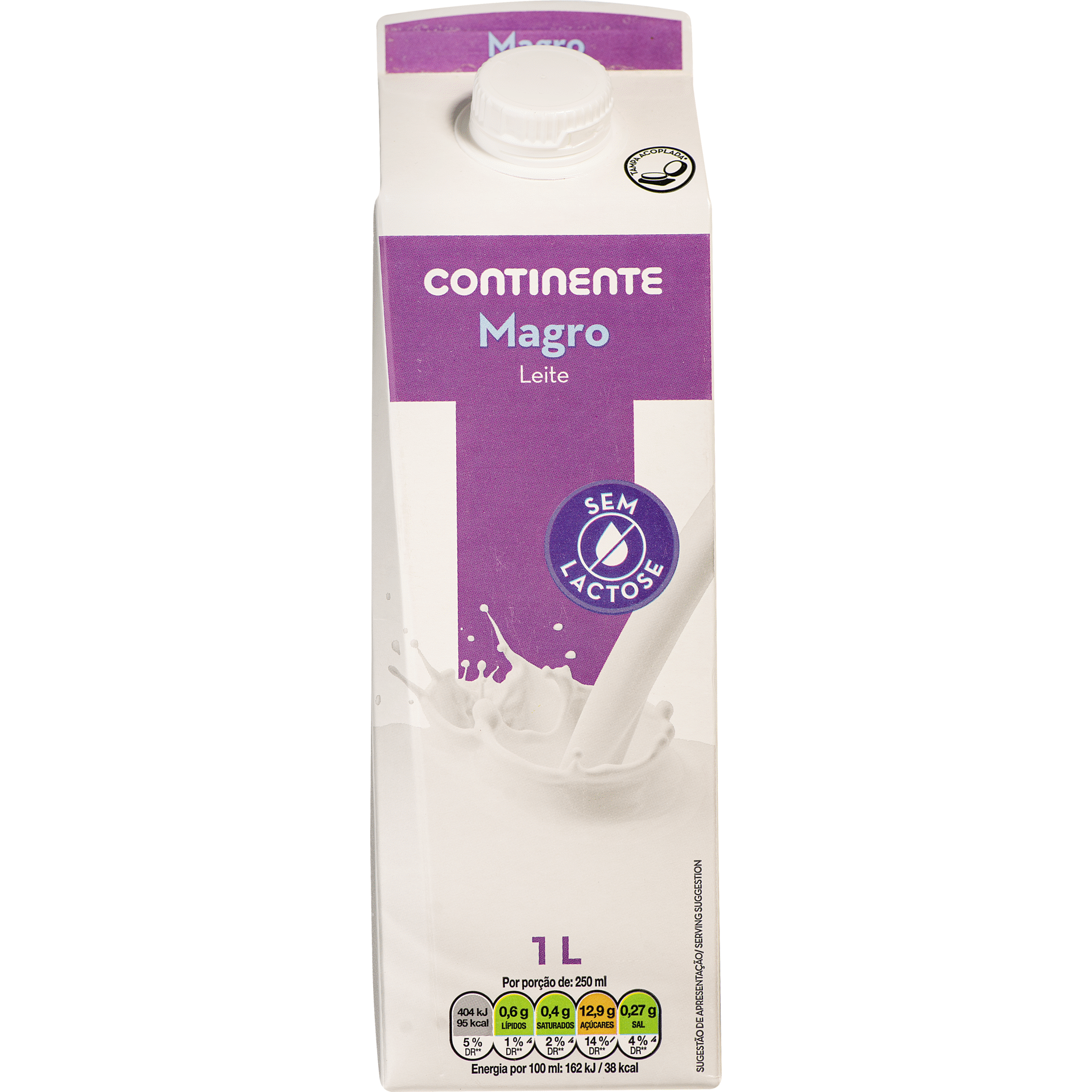 Leite UHT Magro sem Lactose Continente - emb. 1 lt | Continente Online