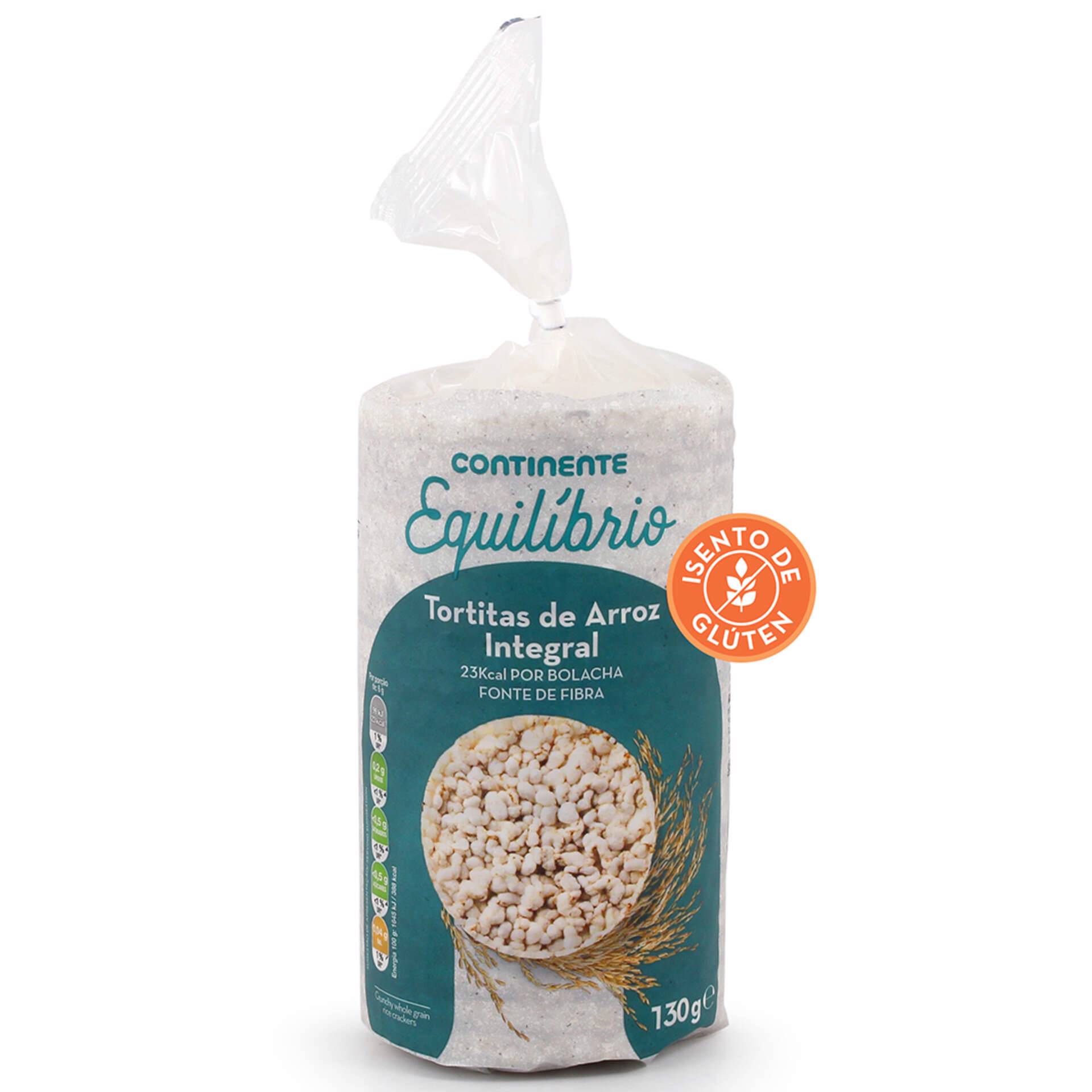 Tortitas de Arroz Integral com Sal sem Glúten emb. 130 gr - Continente ...