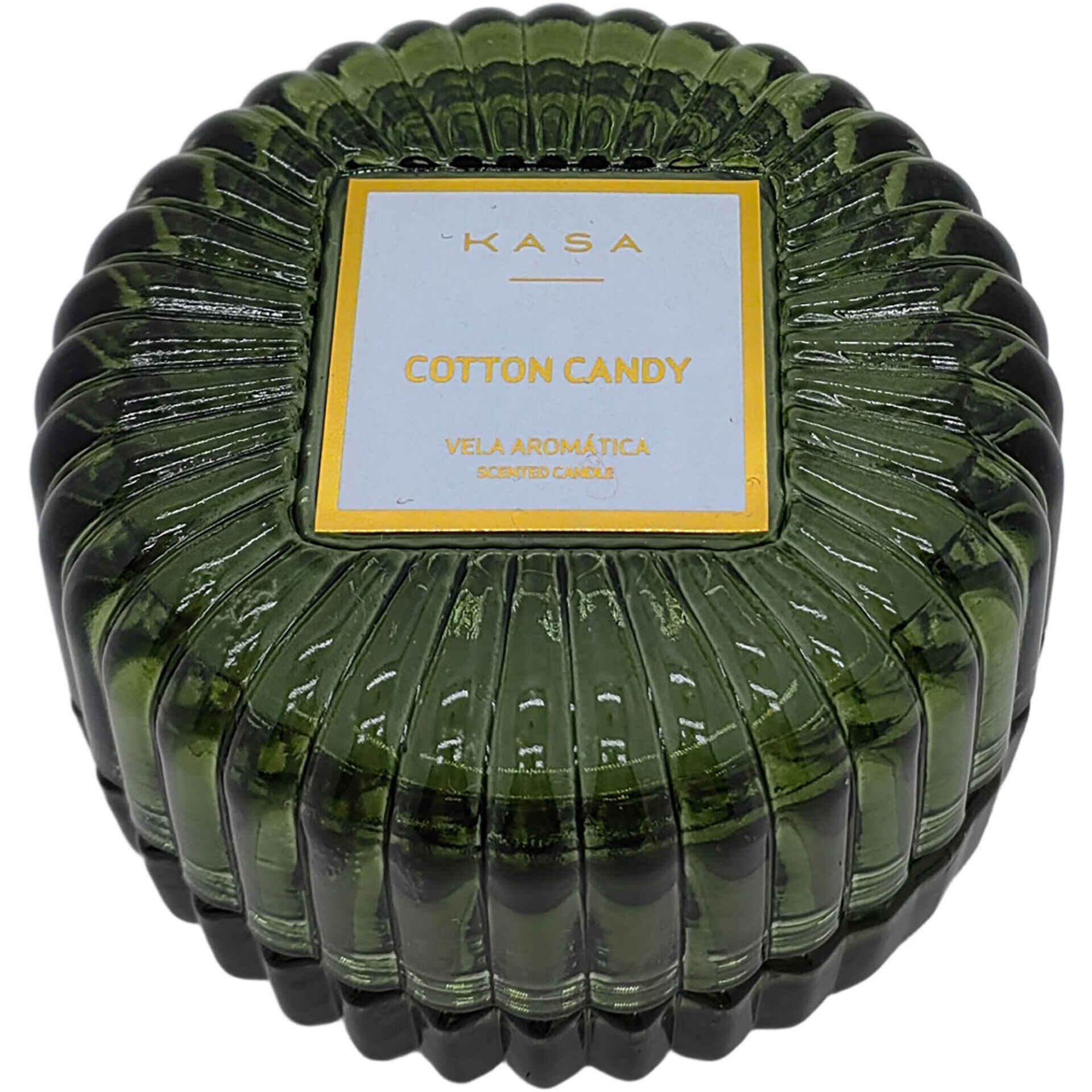 Vela em Copo Redondo com Tampa 385g Verde Kasa - 1 un | Continente Online