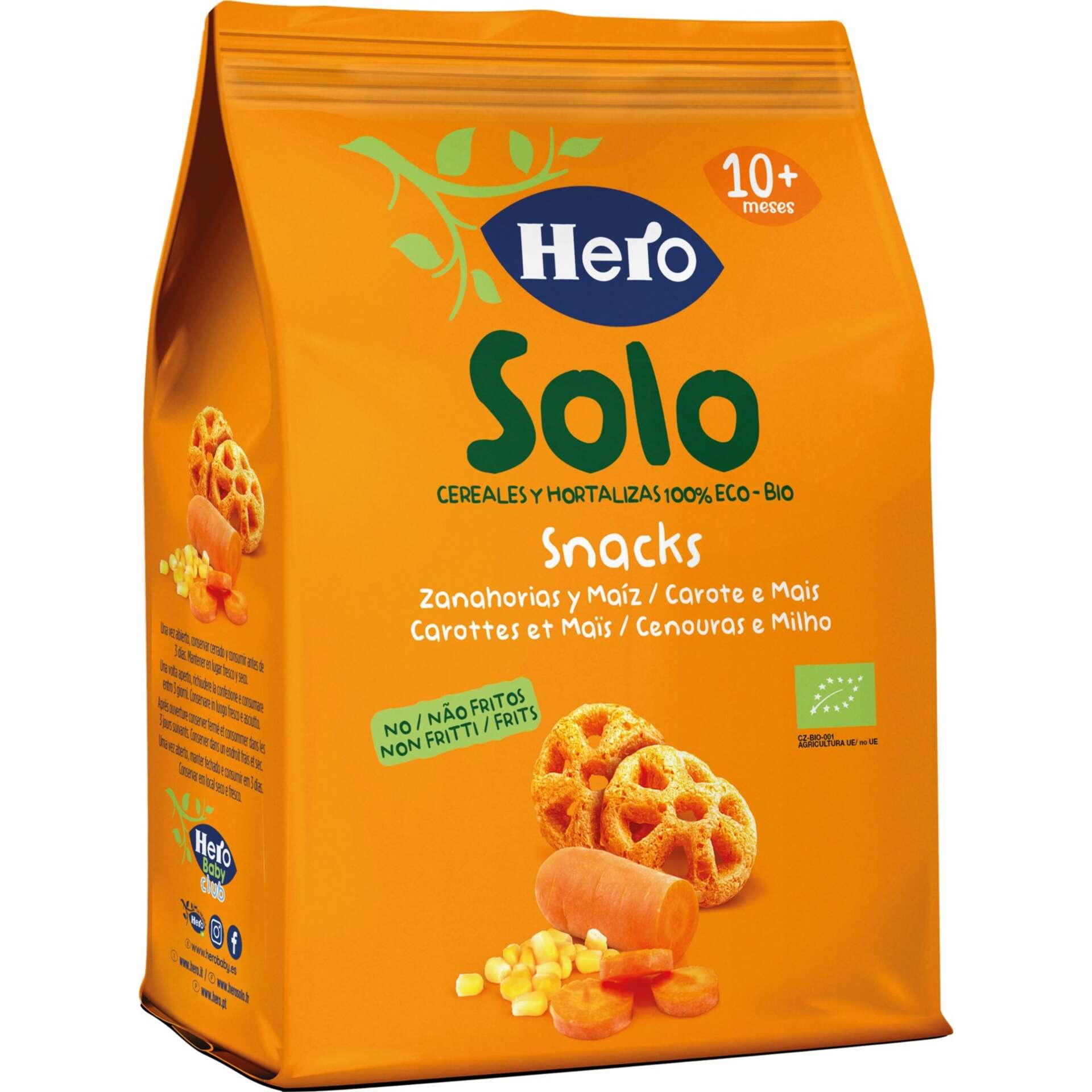 Snack para Bebé Cenoura +10M Hero Solo - emb. 40 gr | Continente Online