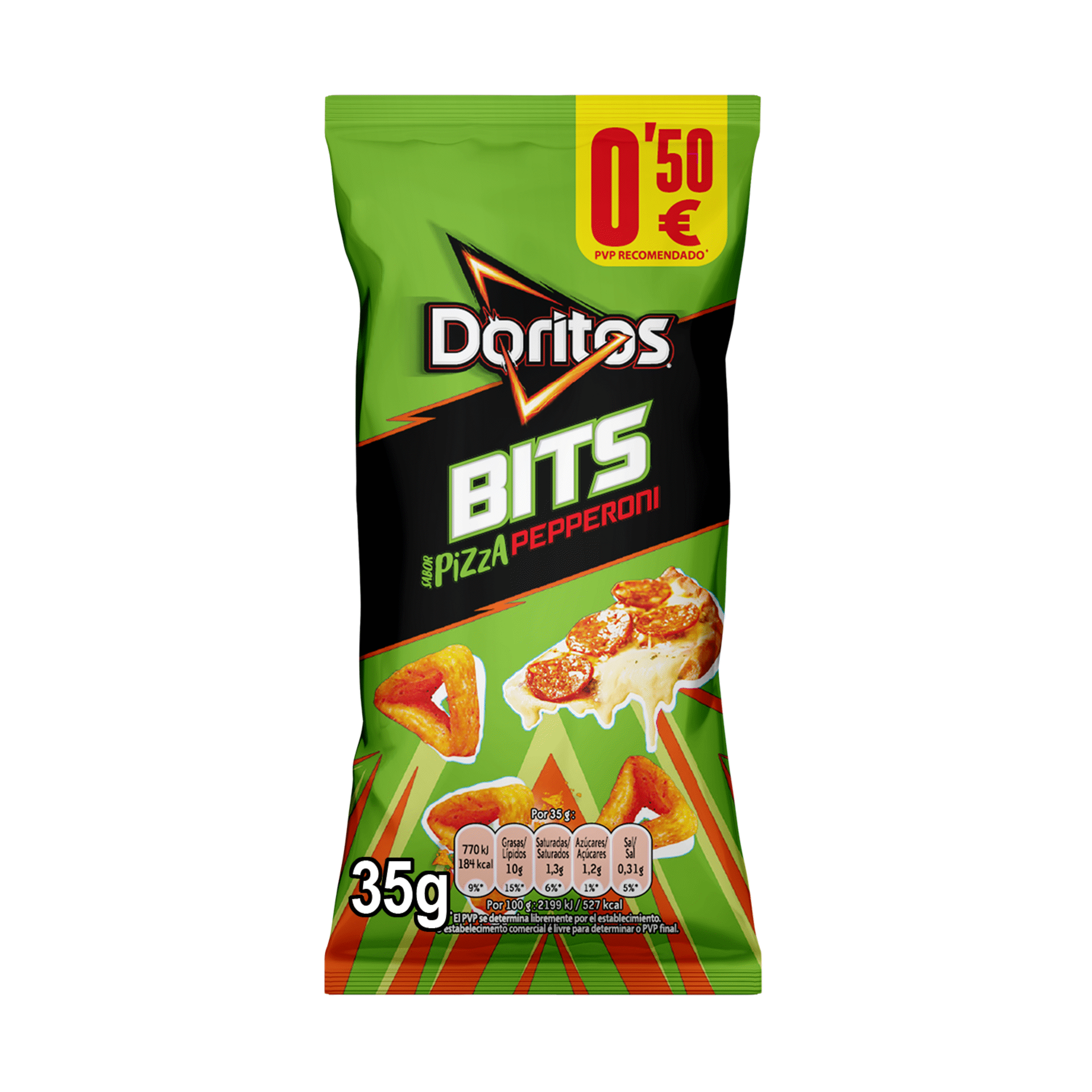 Snacks Bits Pizza Pepperoni Doritos - emb. 35 gr | Continente Online