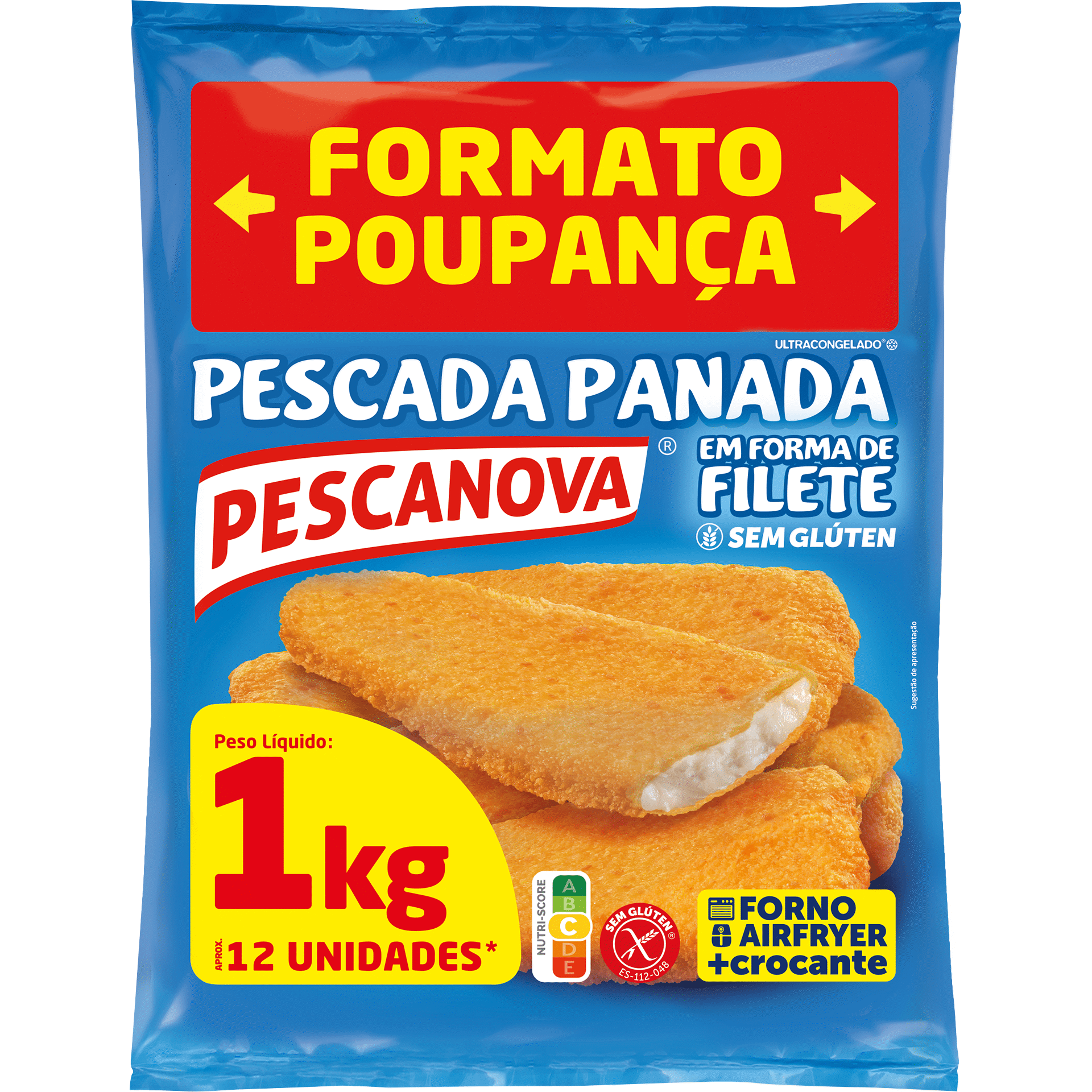 Filetes de Pescada Panados sem Glúten Pescanova - emb. 1 kg (12 un ...