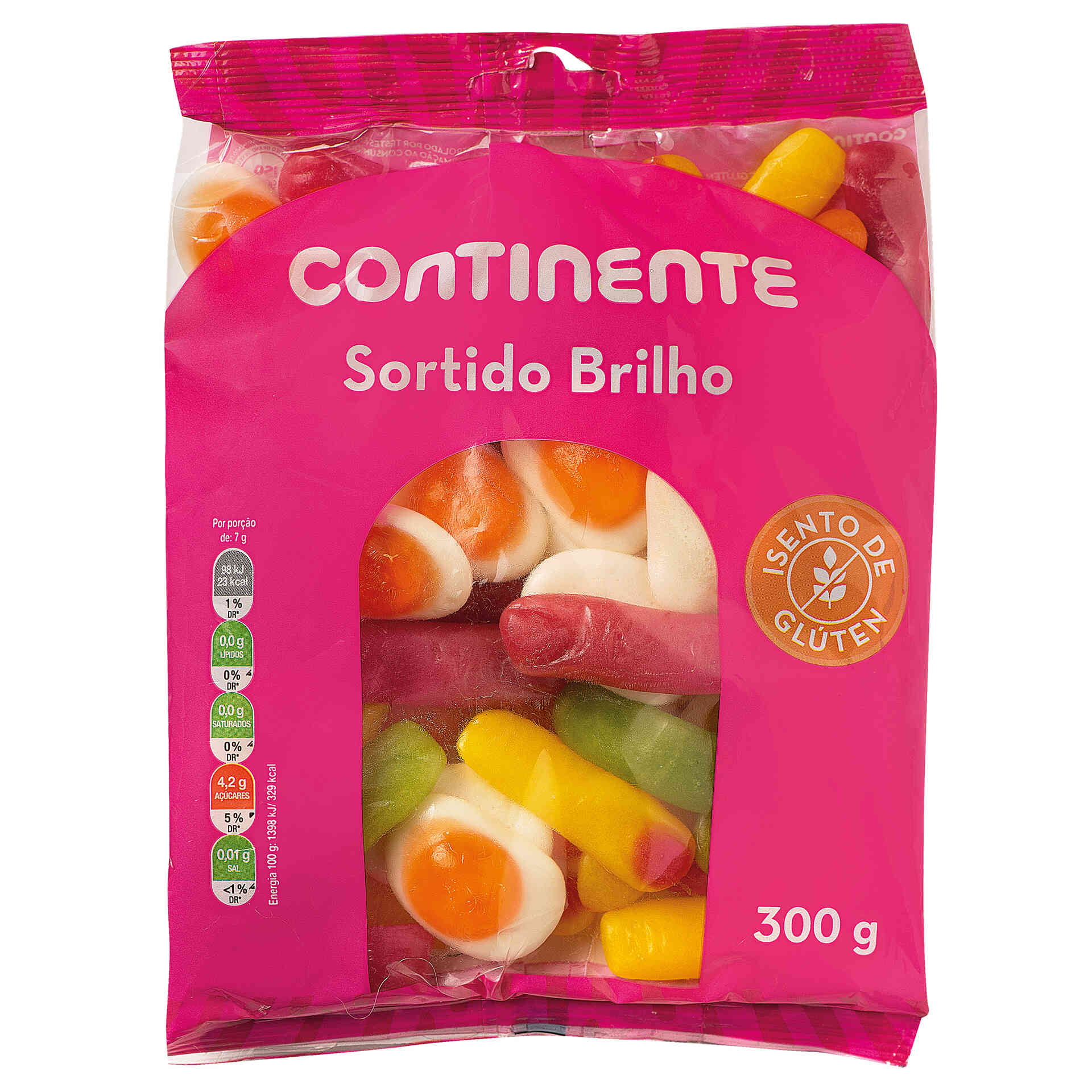 Gomas Sortido Brilho sem Glúten emb. 300 gr - Continente Infantil ...