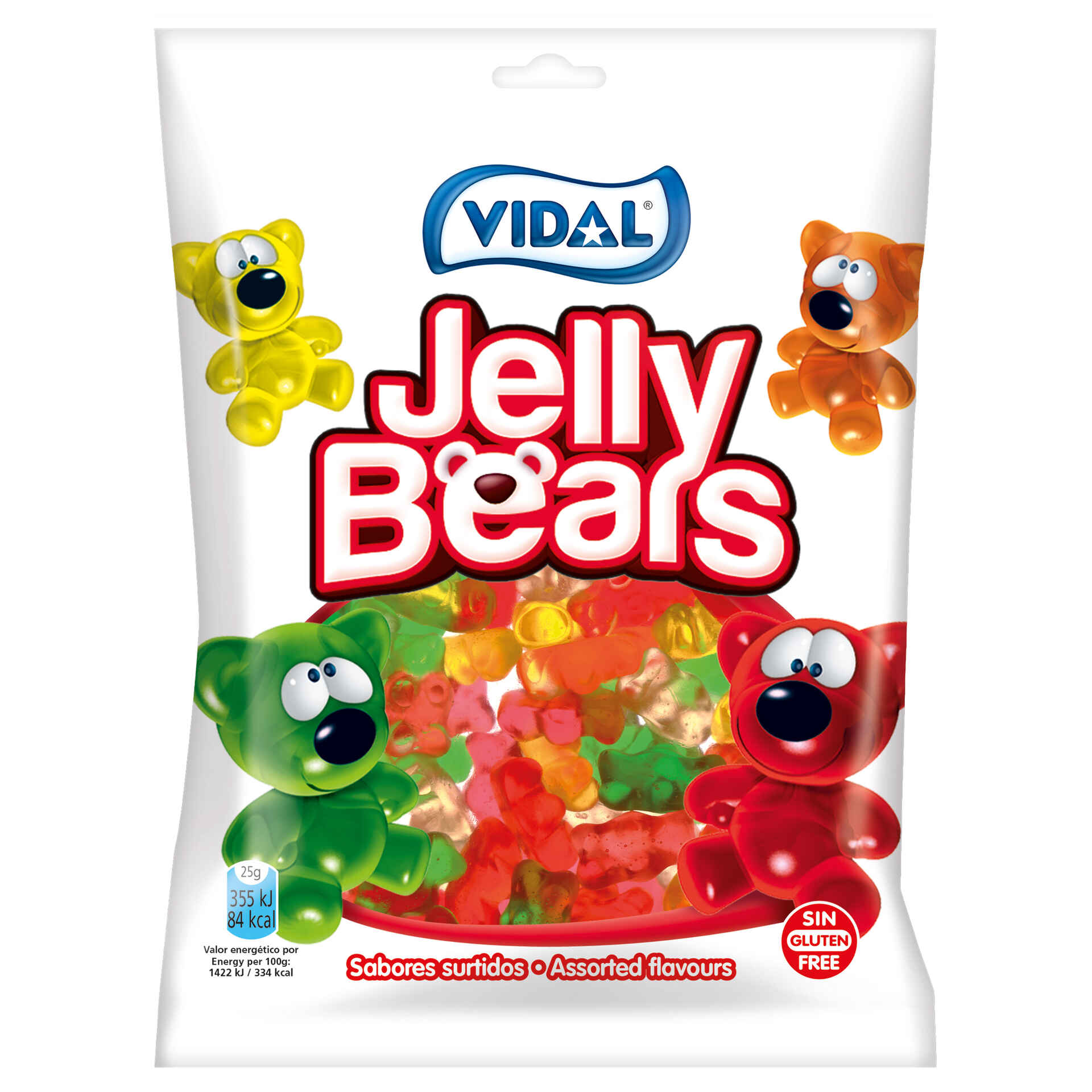 Gomas Ursos Sortido sem Glúten Vidal - emb. 90 gr | Continente Online