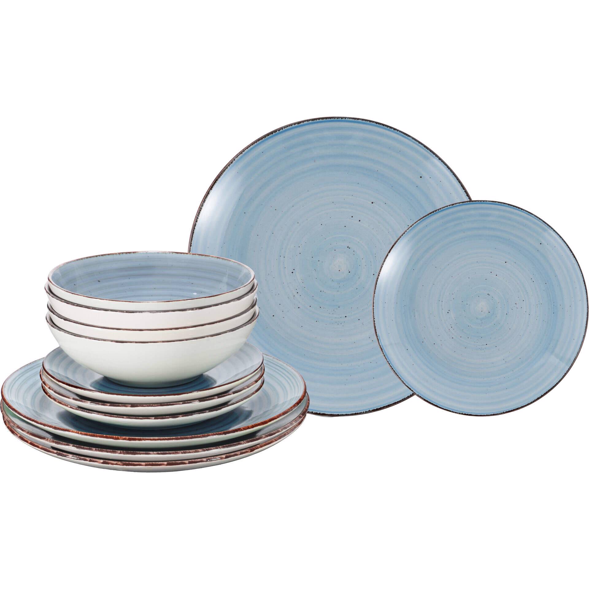 Serviço 4 Pessoas Handpainted Azul Silves Kasa - emb. 1 un | Continente ...