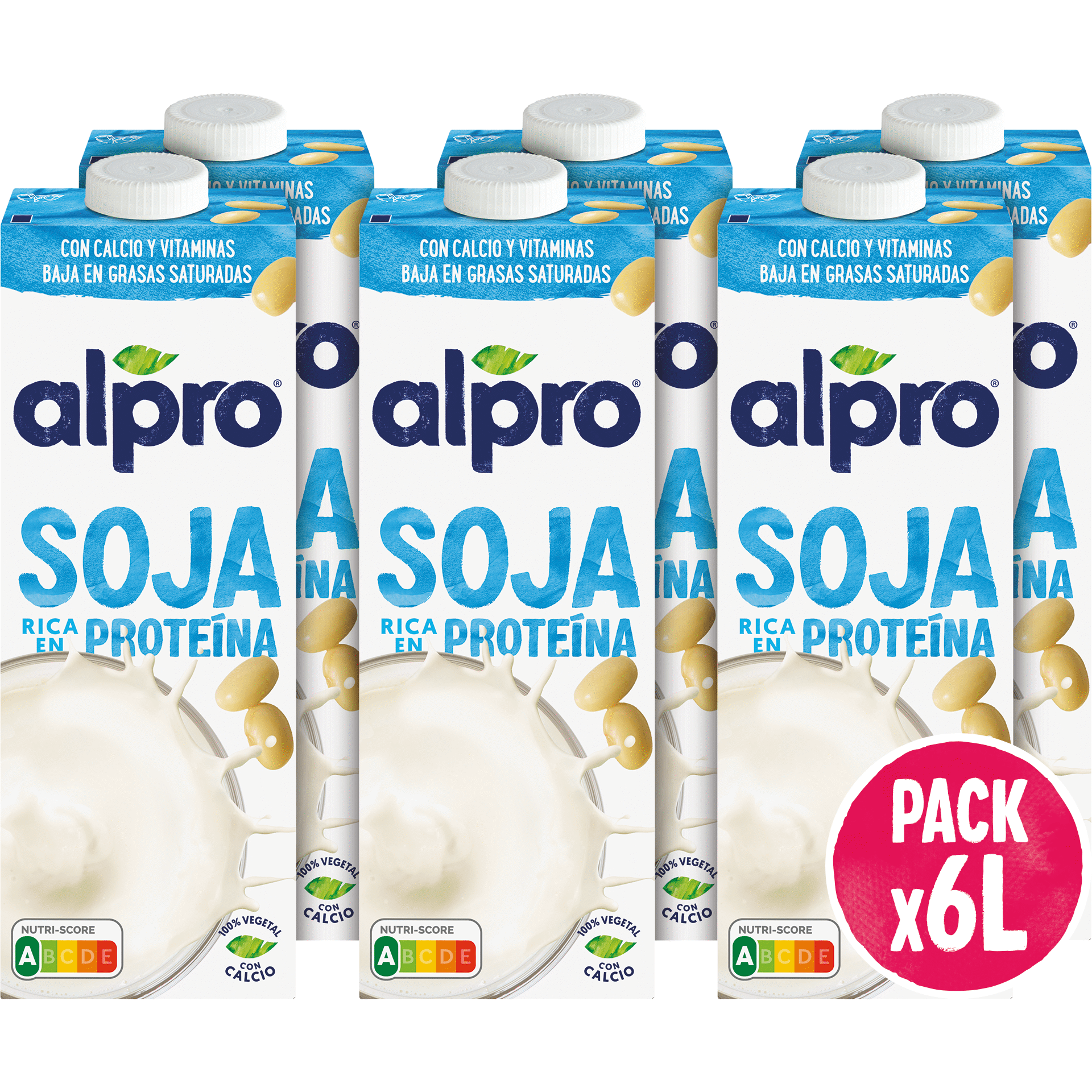 Bebida Vegetal de Soja Original Alpro - emb. 6 x 1lt | Continente Online