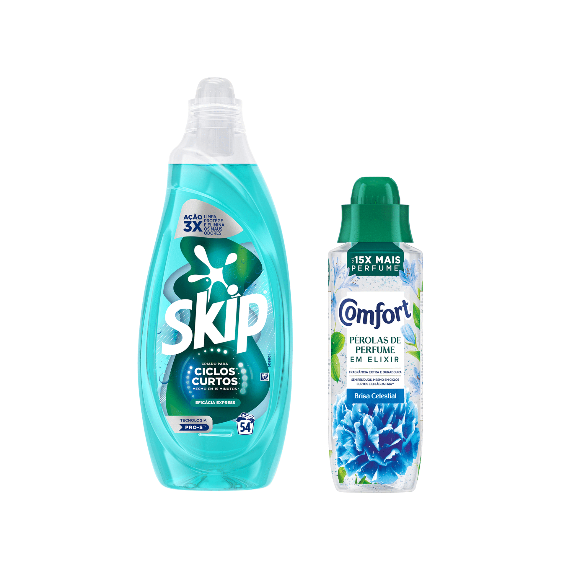 Detergente Roupa Ciclos Curtos + Intensificador de Perfume Comfort ...