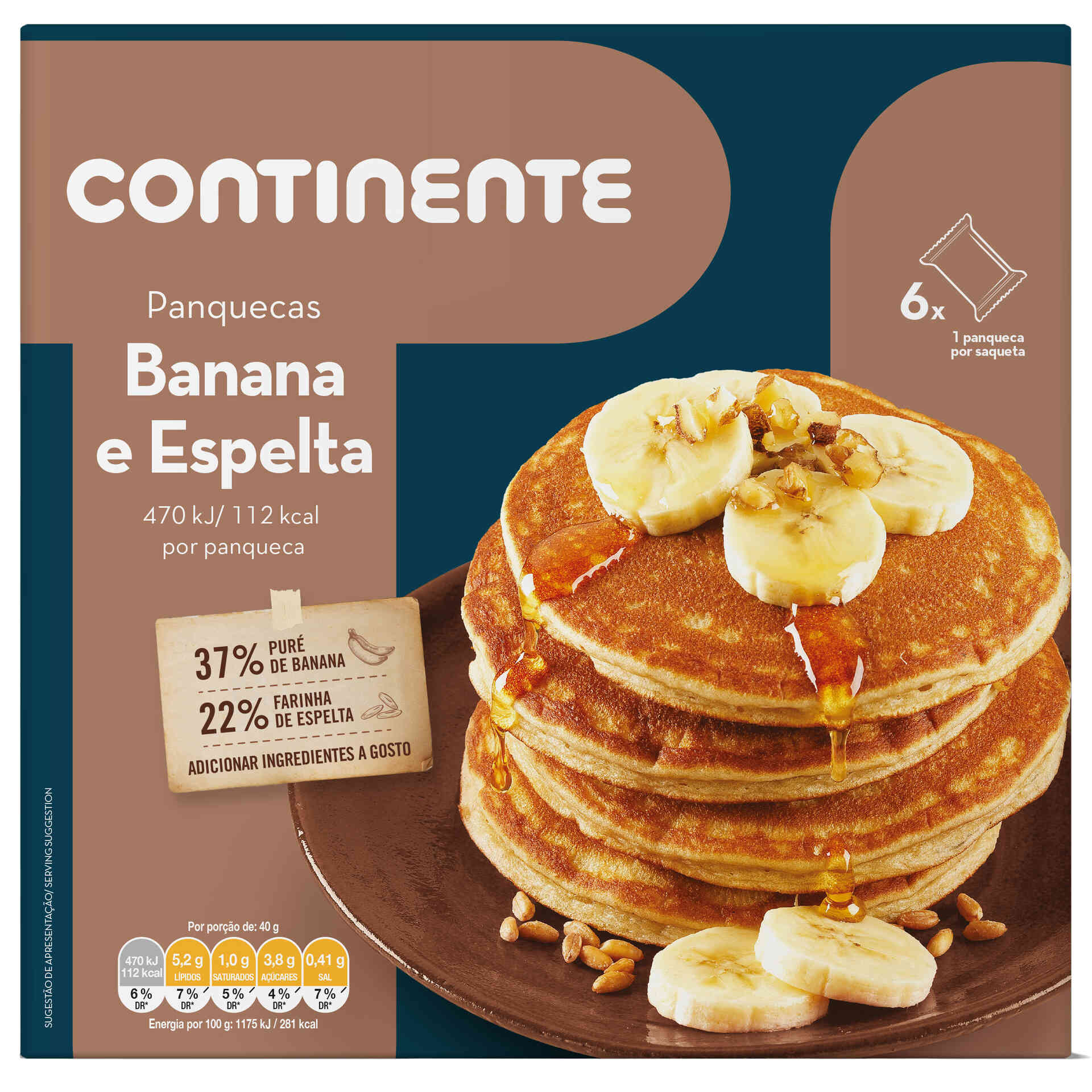 Panquecas de Banana e Espelta Continente - emb. 240 gr | Continente Online