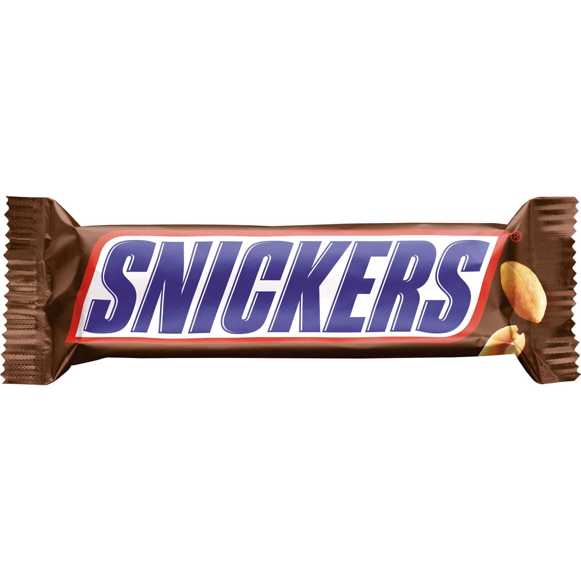 Snack de Chocolate com Amendoim e Caramelo Snickers - emb. 50 gr ...