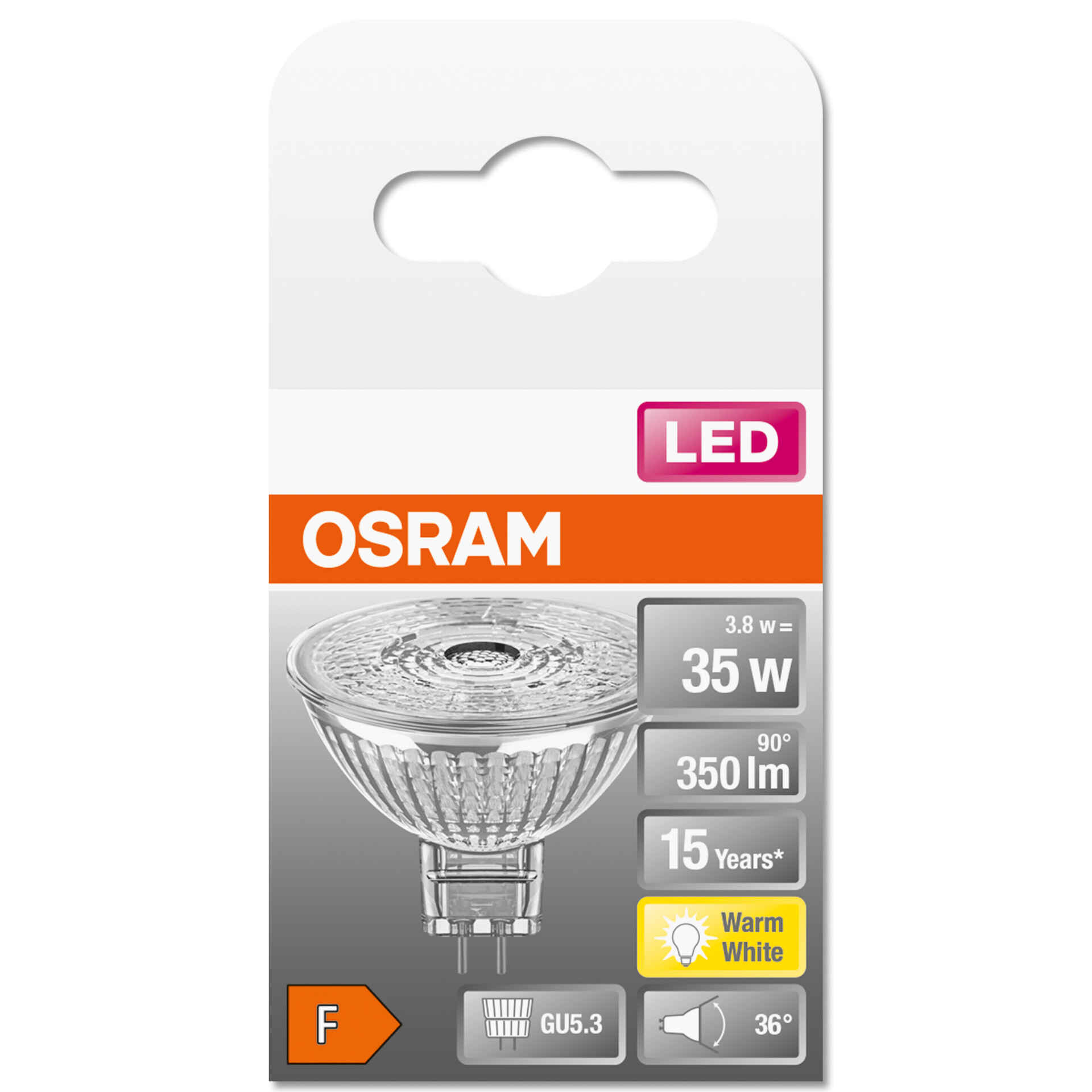 Lâmpada LED GU5.3 2700K 35W Osram - emb. 1 un | Continente Online