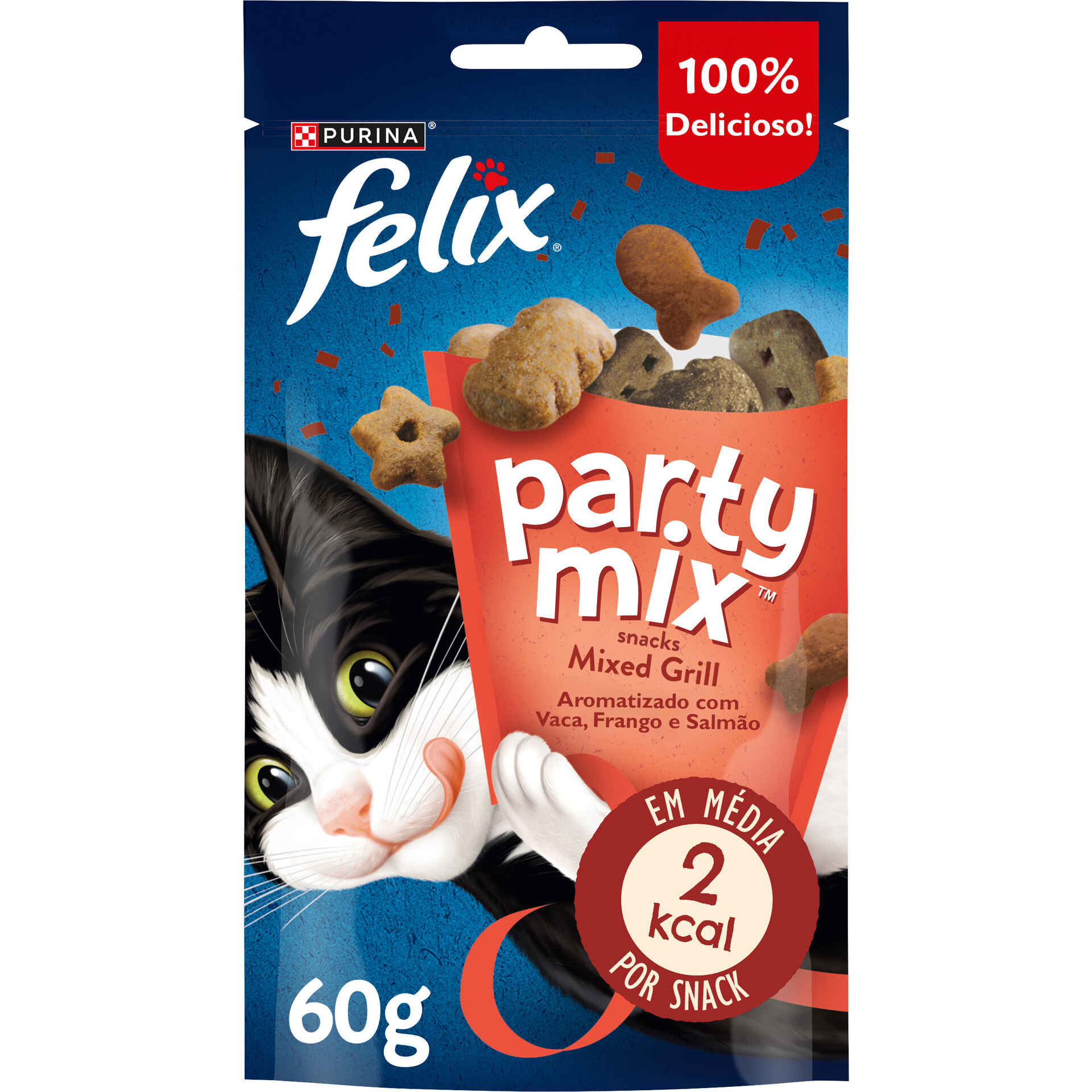 Snack para Gato Adulto Party Mix Mixed Grill emb. 60 gr - Purina Felix ...