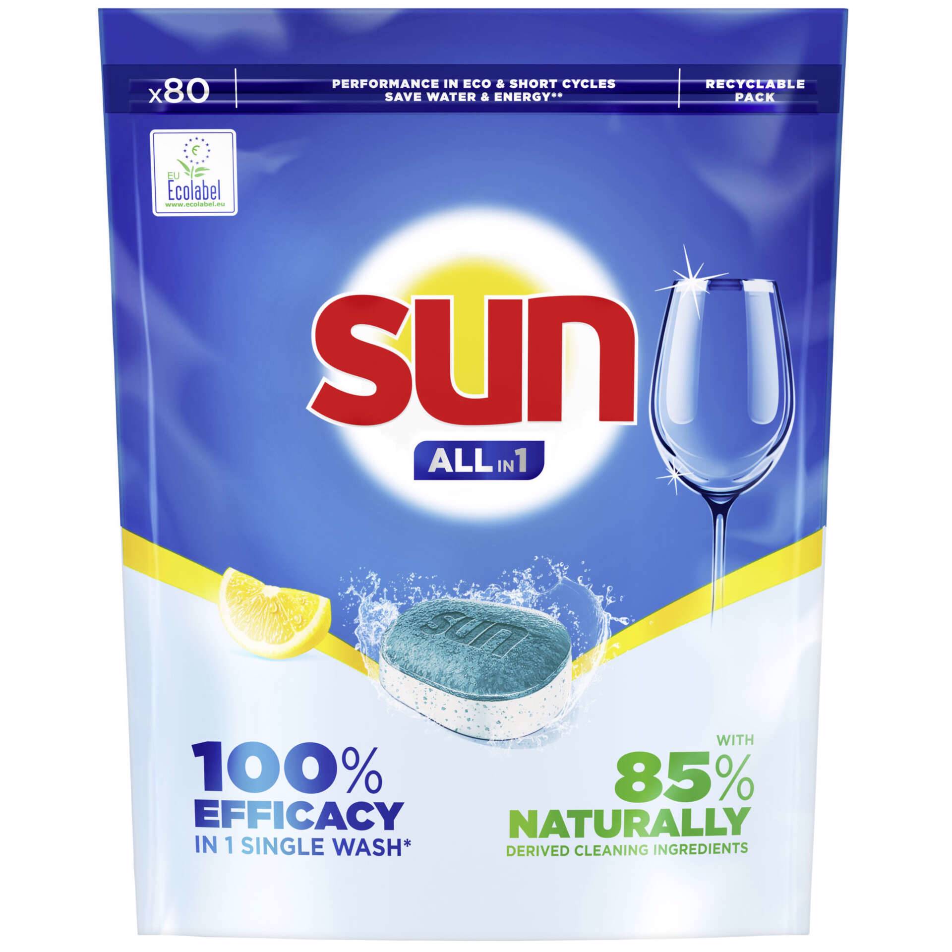 Detergente Máquina Loiça Pastilhas Limão Sun | Continente Online