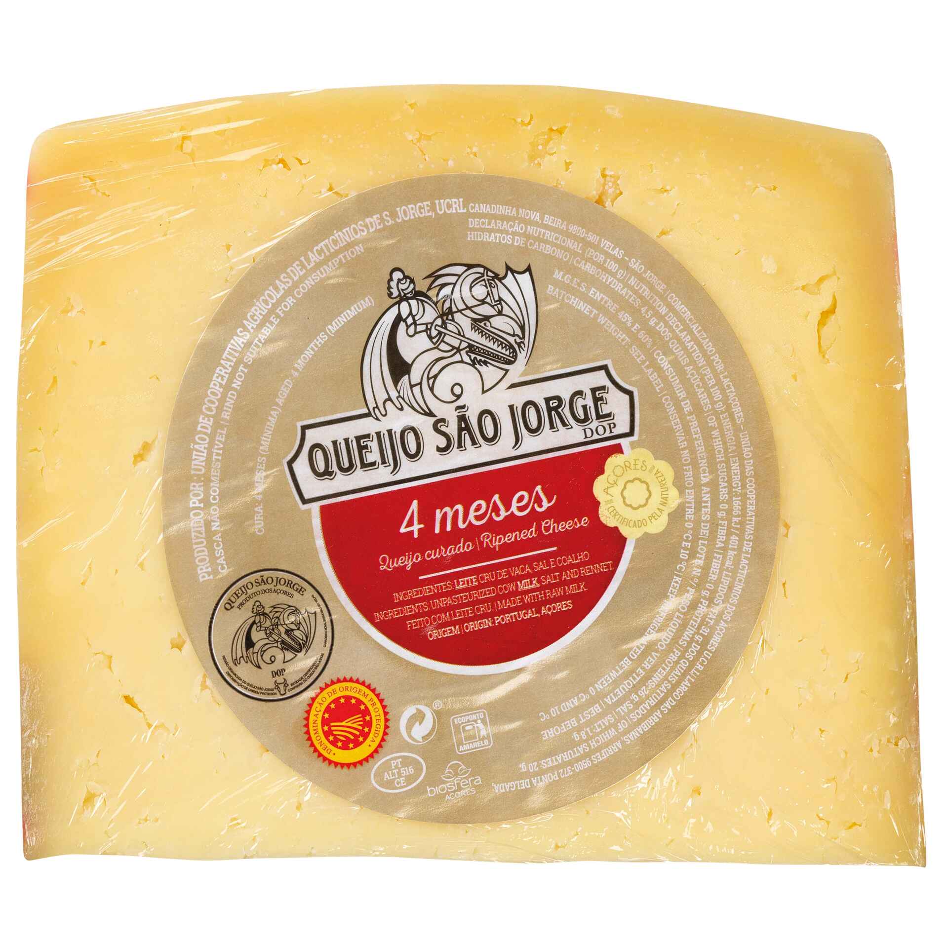 Queijo da Ilha DOP 4 Meses de Cura Balcão São Jorge | Continente Online