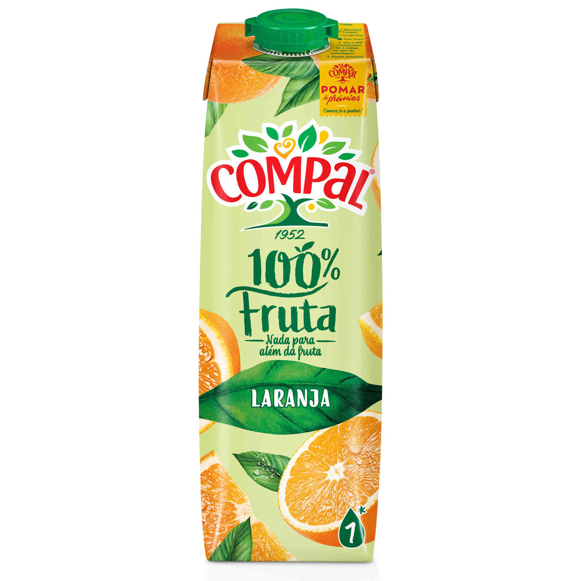 Sumo 100% Laranja Compal 100% Fruta - emb. 1 lt | Continente Online