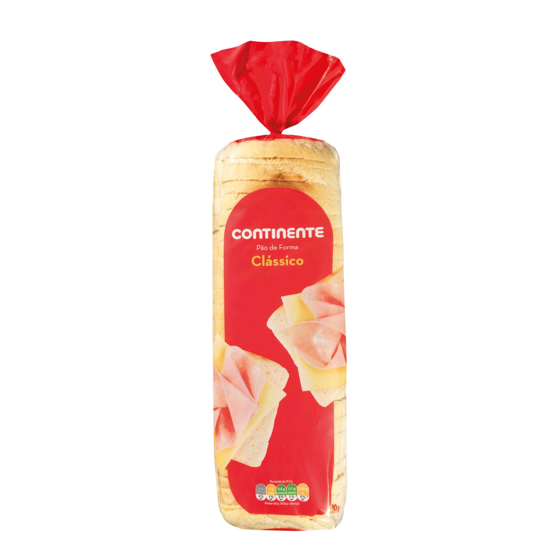 Pão de Forma com Côdea Continente - emb. 820 gr | Continente Online