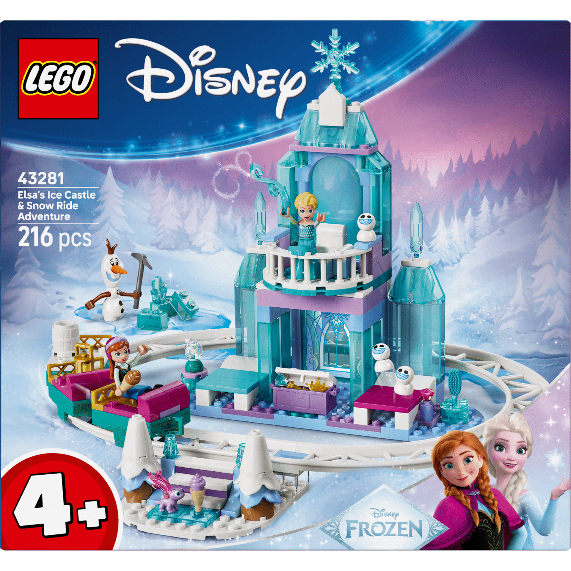 LEGO Disney - Castelo de Gelo da Elsa e Aventura na Pista de Neve ...